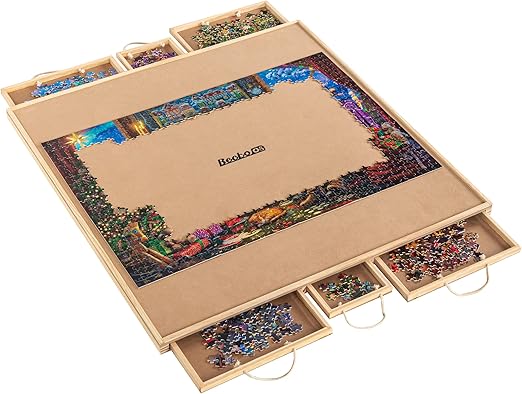 Amazon Becko US Wood Puzzle Board With Lazy Susan 1000 Piece Rotating Puzzle Table With 6 amazon-becko-us-wood-puzzle-board-with-lazy-susan-1000-piece-rotating-puzzle-table-with-6