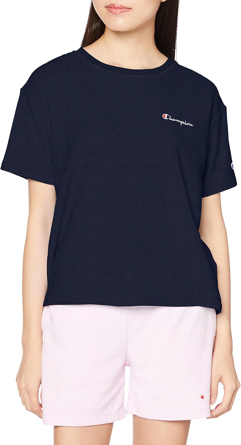Amazon.co.jp: [チャンピオン]Tシャツ 半袖 丸首 COTTON USA スクリプトロゴ ショートスリーブTシャツ ウィメンズベーシック CW-X341/CW-T331 : ファッション