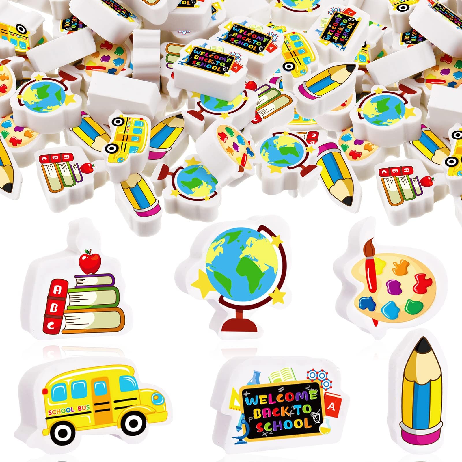 Amazon.com : Yexiya Mini Erasers, Cute Classroom Mini Pencil Erasers ...