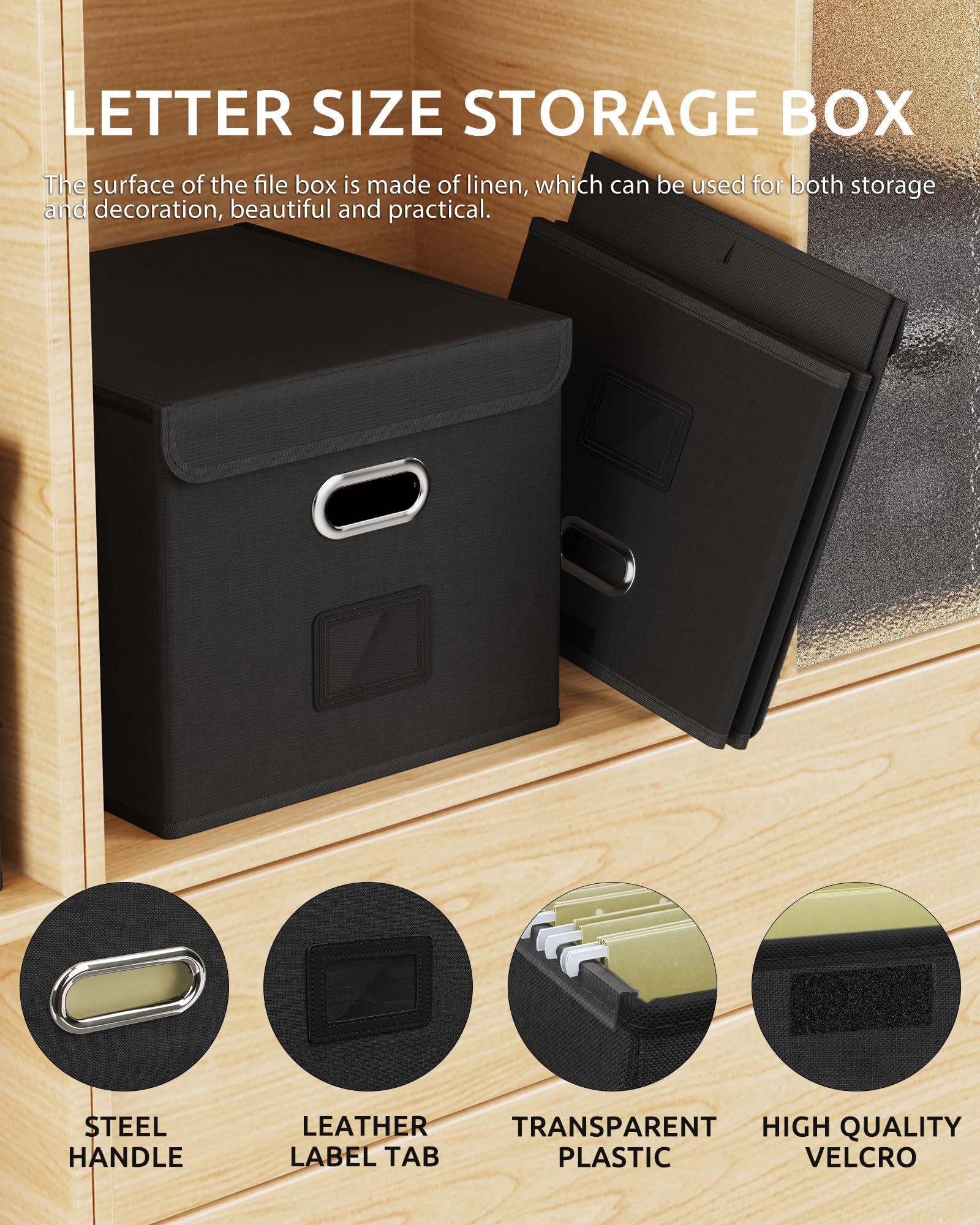 Snapklik.com : Oterri 2 Pack File Organizer Box, Small File Cabinet For ...