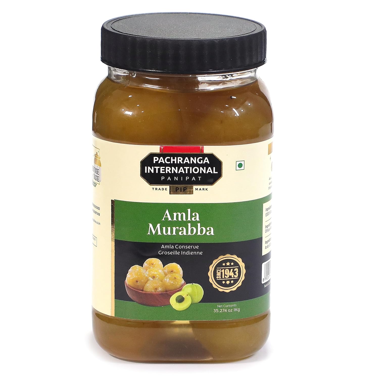 ACHAR PACHRANGA International PIP MURABBA - 1KG (Amla Murabba) : Amazon ...