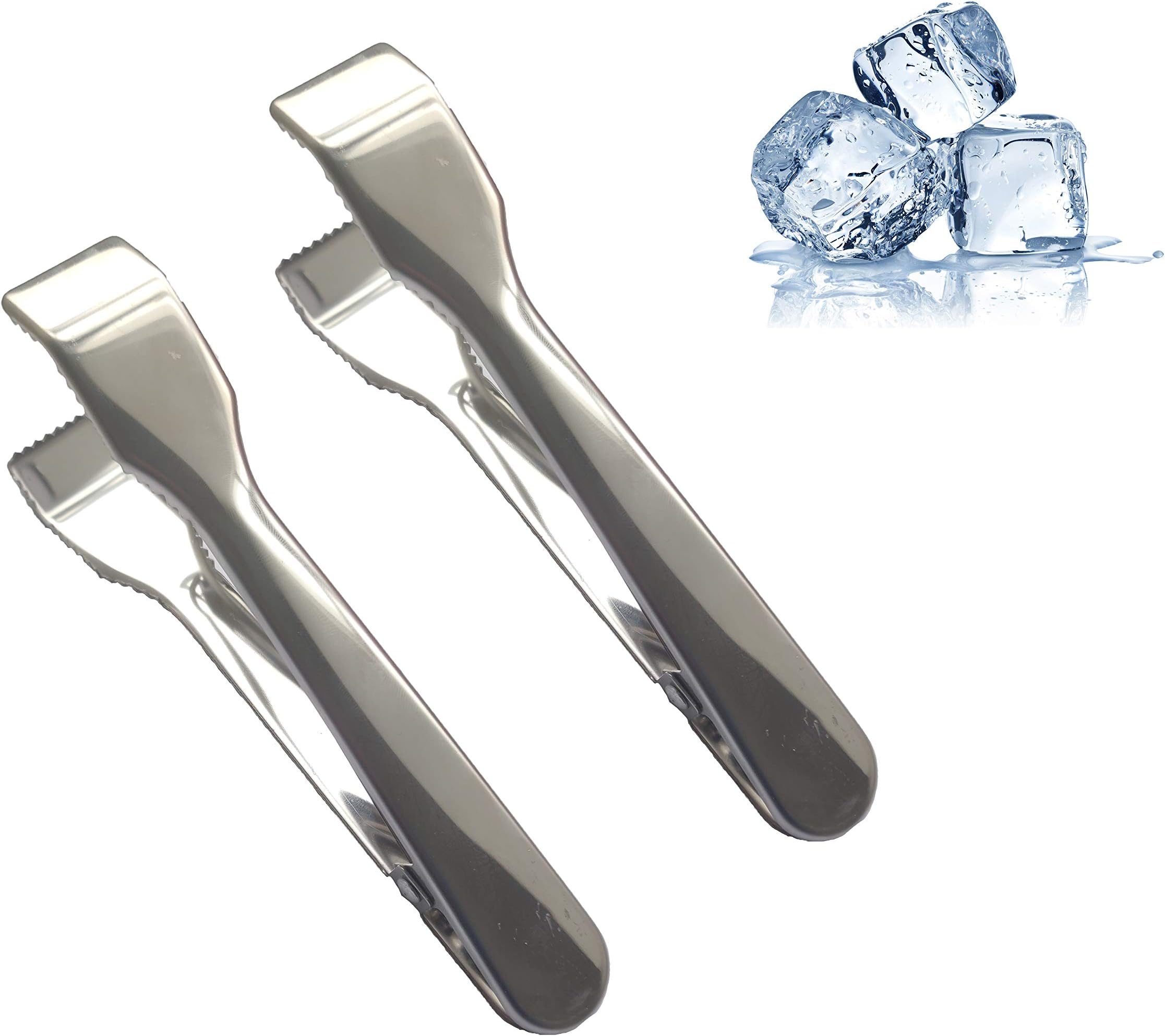 Amazon.com: Hariendny 2pcs Ice Tongs, 6.3 Inch Stainless Steel Ice ...