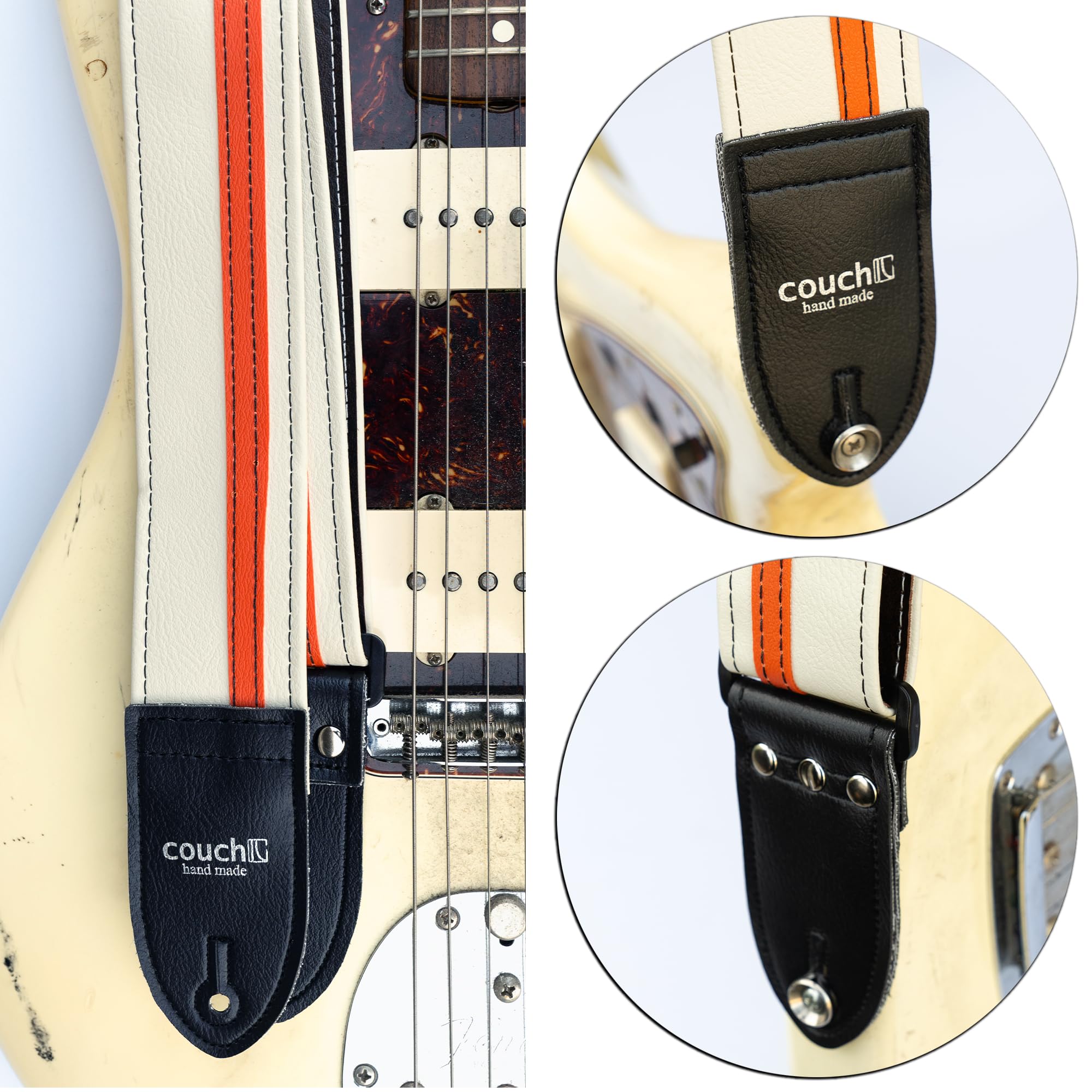 Couch Guitar Strap Racer X White Orange - アクセサリー・パーツ
