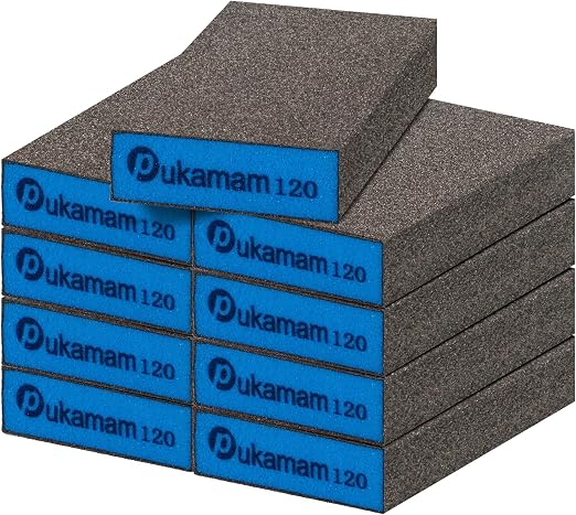 9 Pcs Sanding Blocks Wet and Dry Sandpaper for Wood & Walls 120 Grit ...