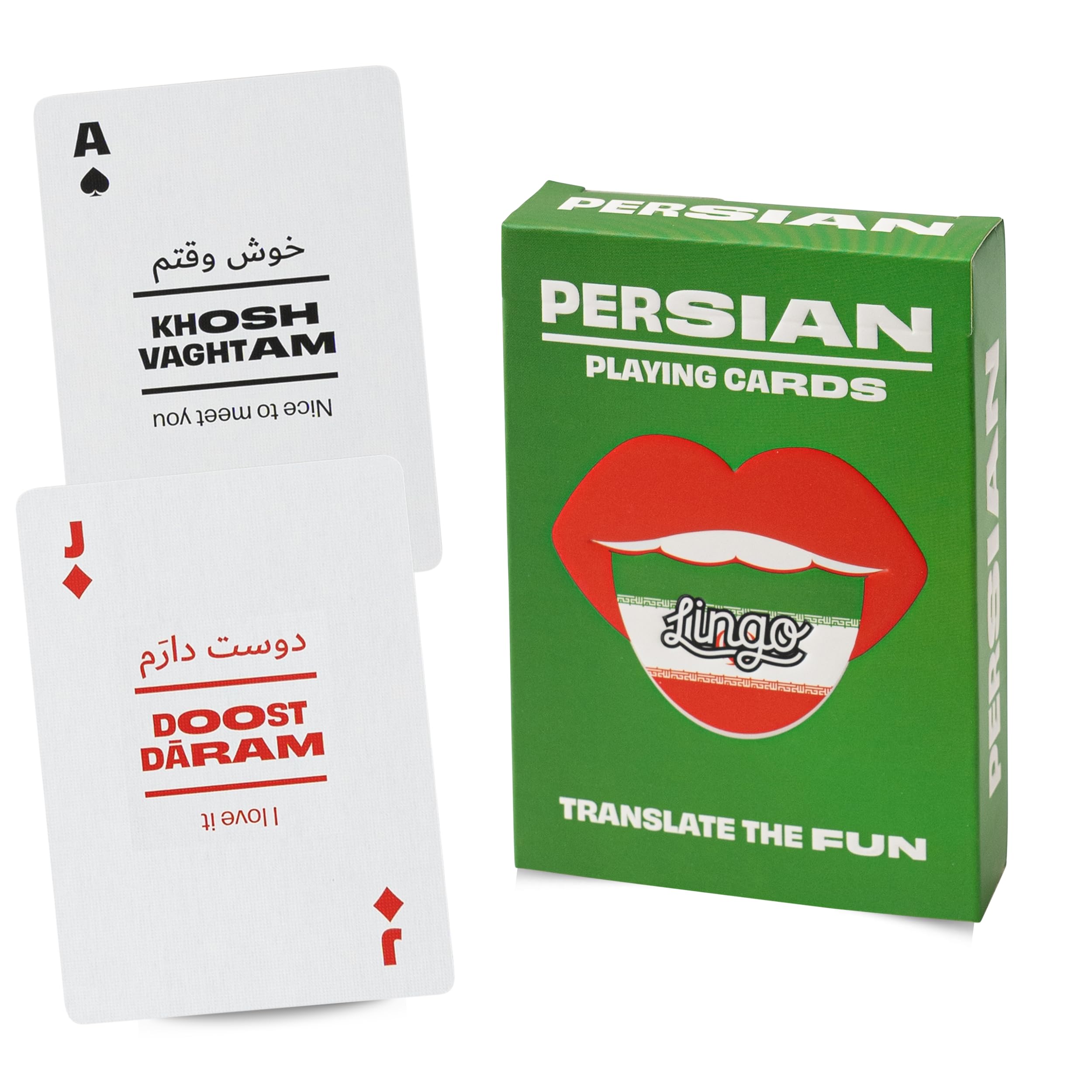 Language Flash Cards Persian Lingo Playing Cards - Learn Persian ...