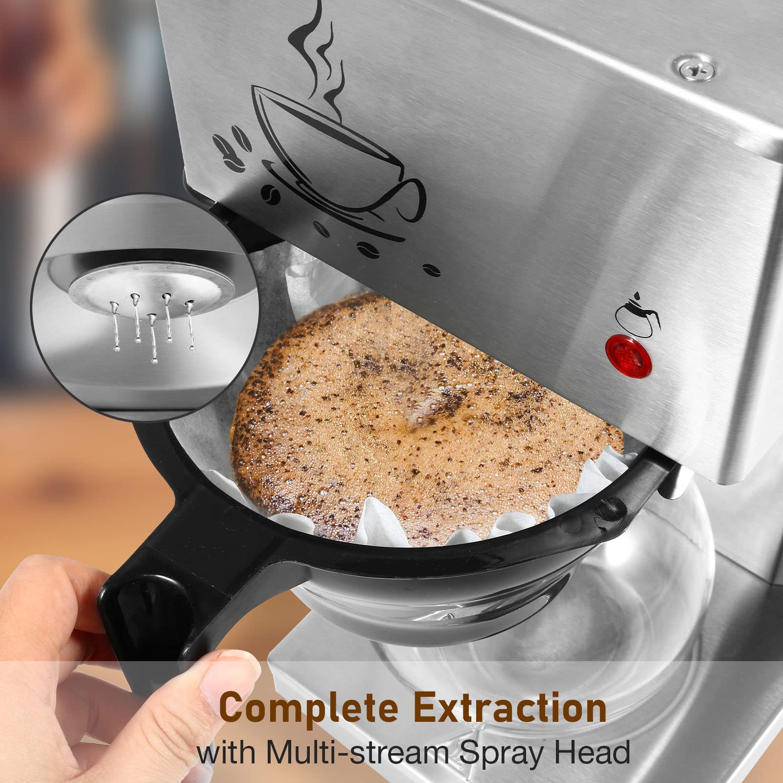 Restlrious Commercial Coffee Maker 12-Cup Drip Coffee Machine ...