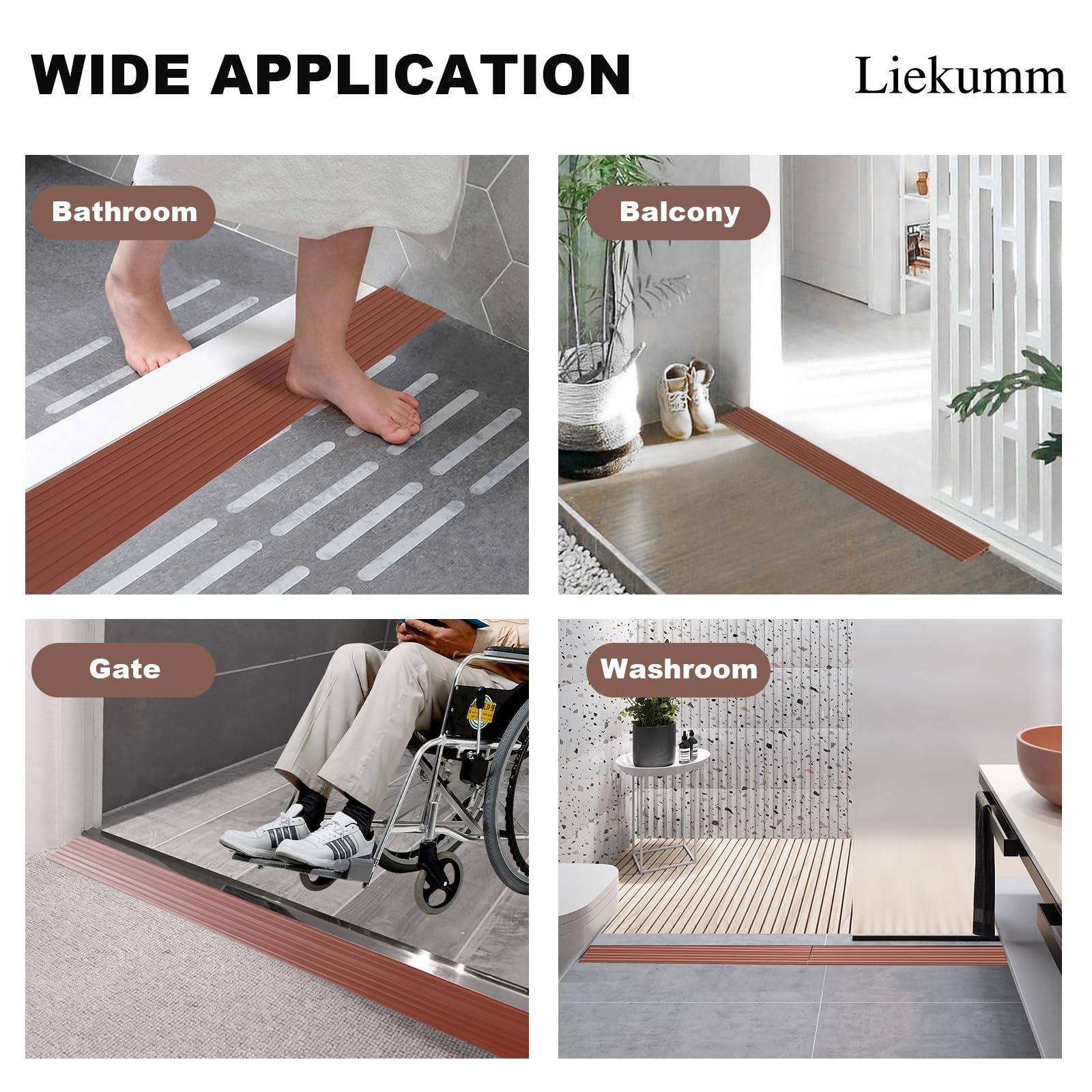 Snapklik.com : 3/8" Rise PVC Threshold Ramp For Doorways, 1700 Lbs ...