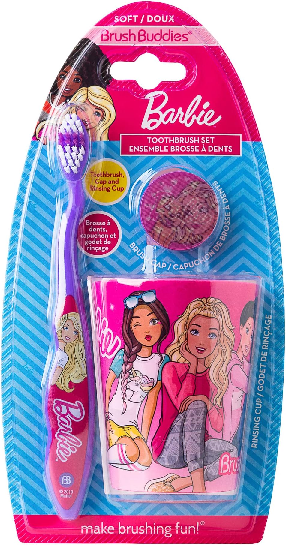 Amazon.com: Licensed Branded B4RBIE 3 Pieces Toothbrush Set for Girls ...