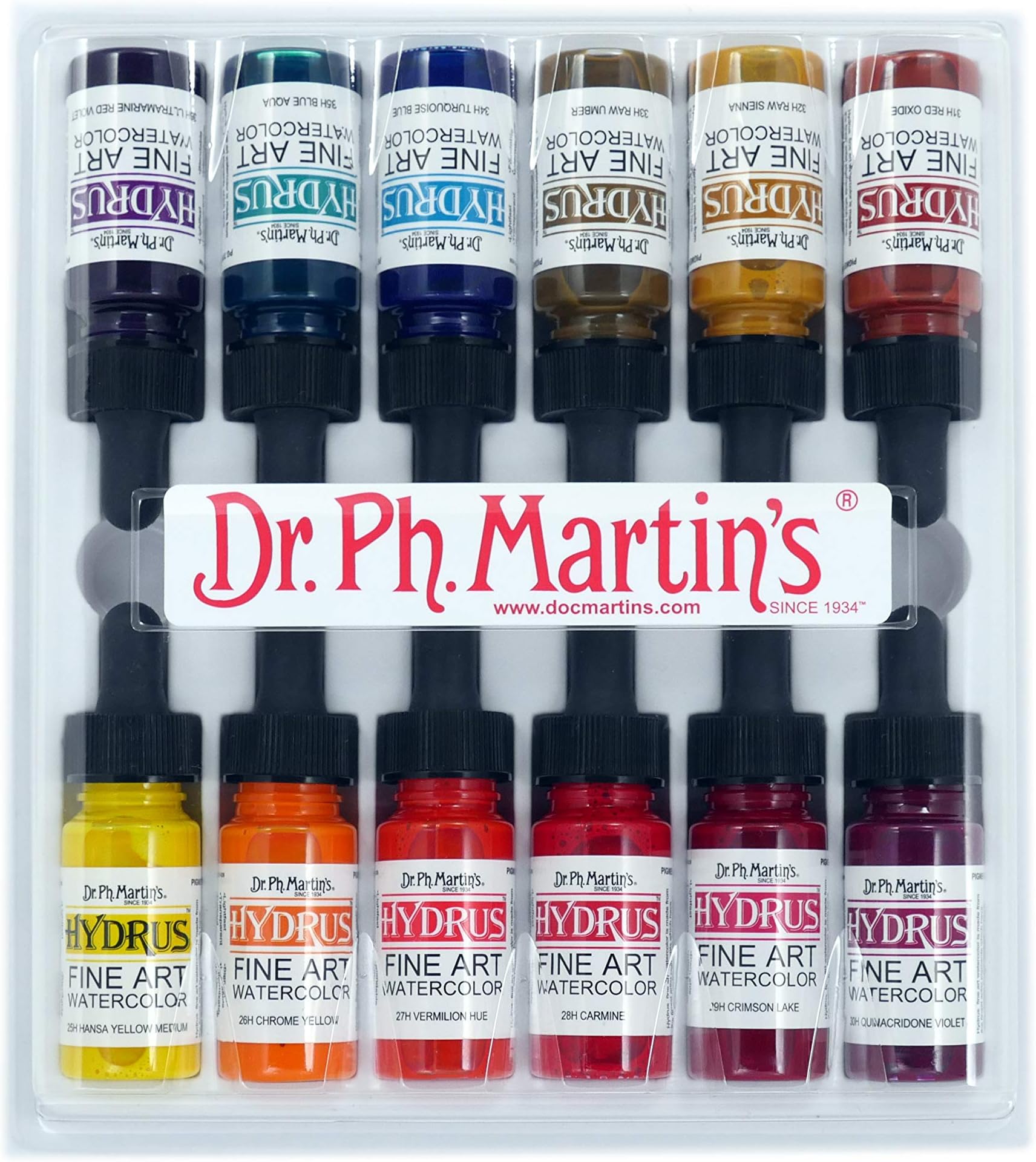 Dr. Ph. Martin's Radiant Concentrated Water Color, 0.5 oz, Set of 14 ...