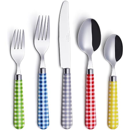Amazon.com | ANNOVA Silverware Set 20 Pieces Stainless Steel Cutlery ...