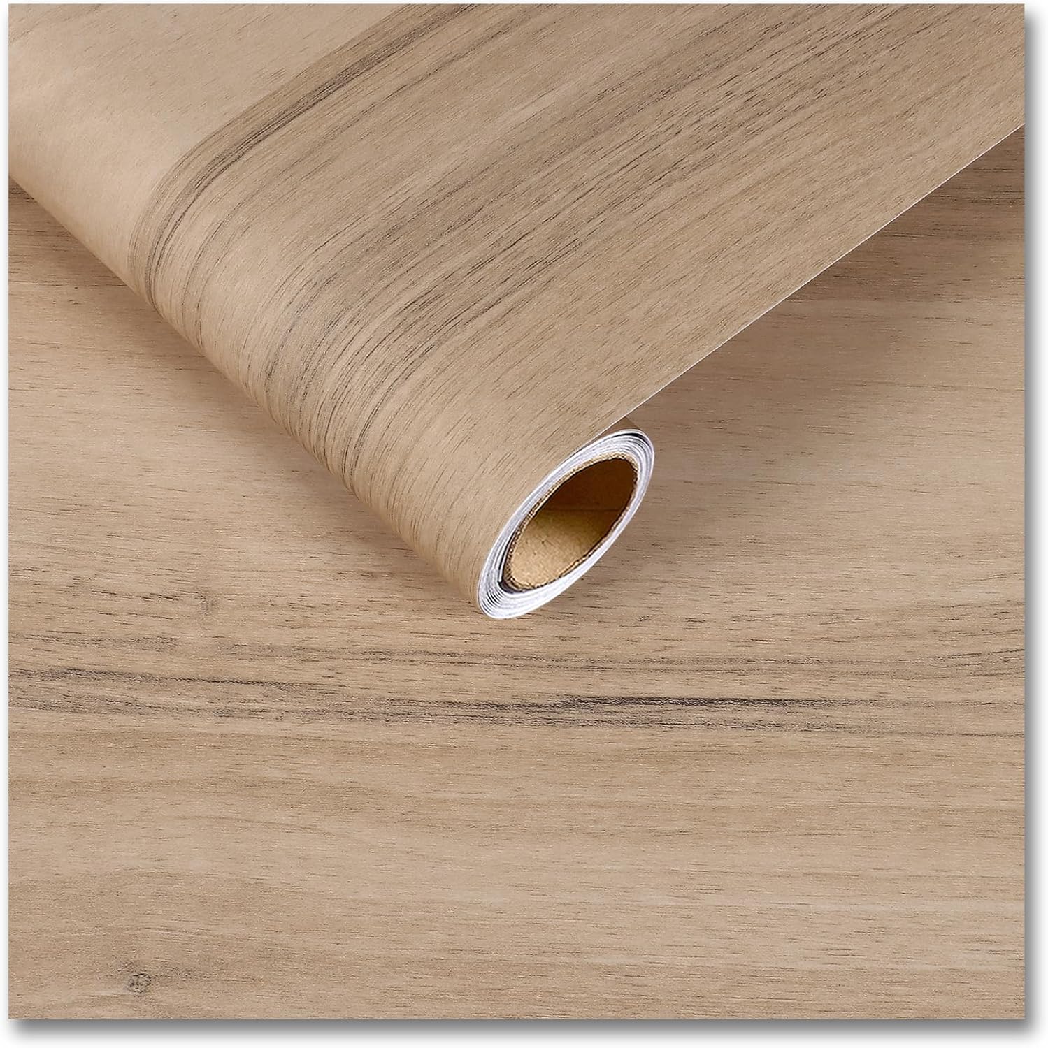 CRE8TIVE Light Brown Wood Wallpaper Peel and Stick Wood Contact Paper ...
