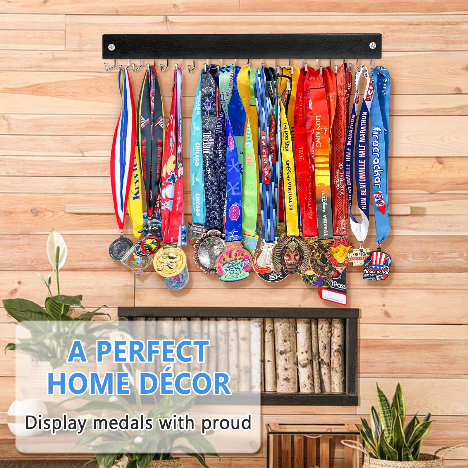Snapklik.com : Medal Hanger Display 20 Hooks, Medal Display Shelf Race ...