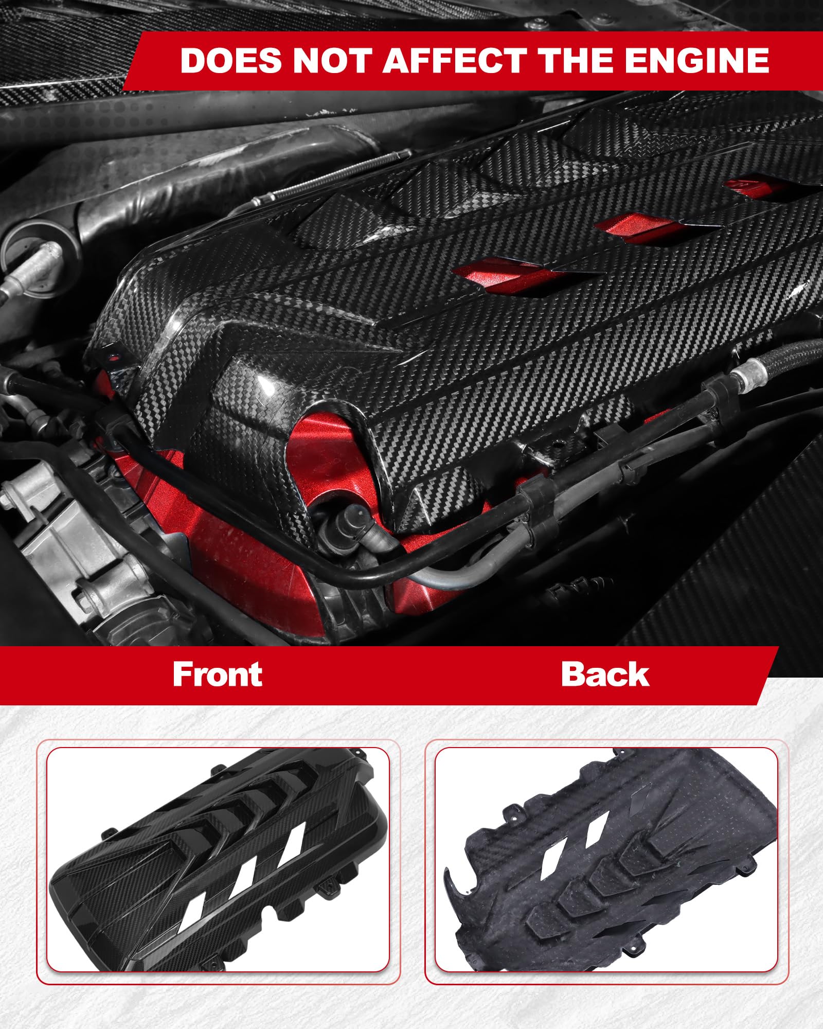 Snapklik.com : Etesan Real Carbon Fiber Engine Cover Fit For 2020-2025 ...