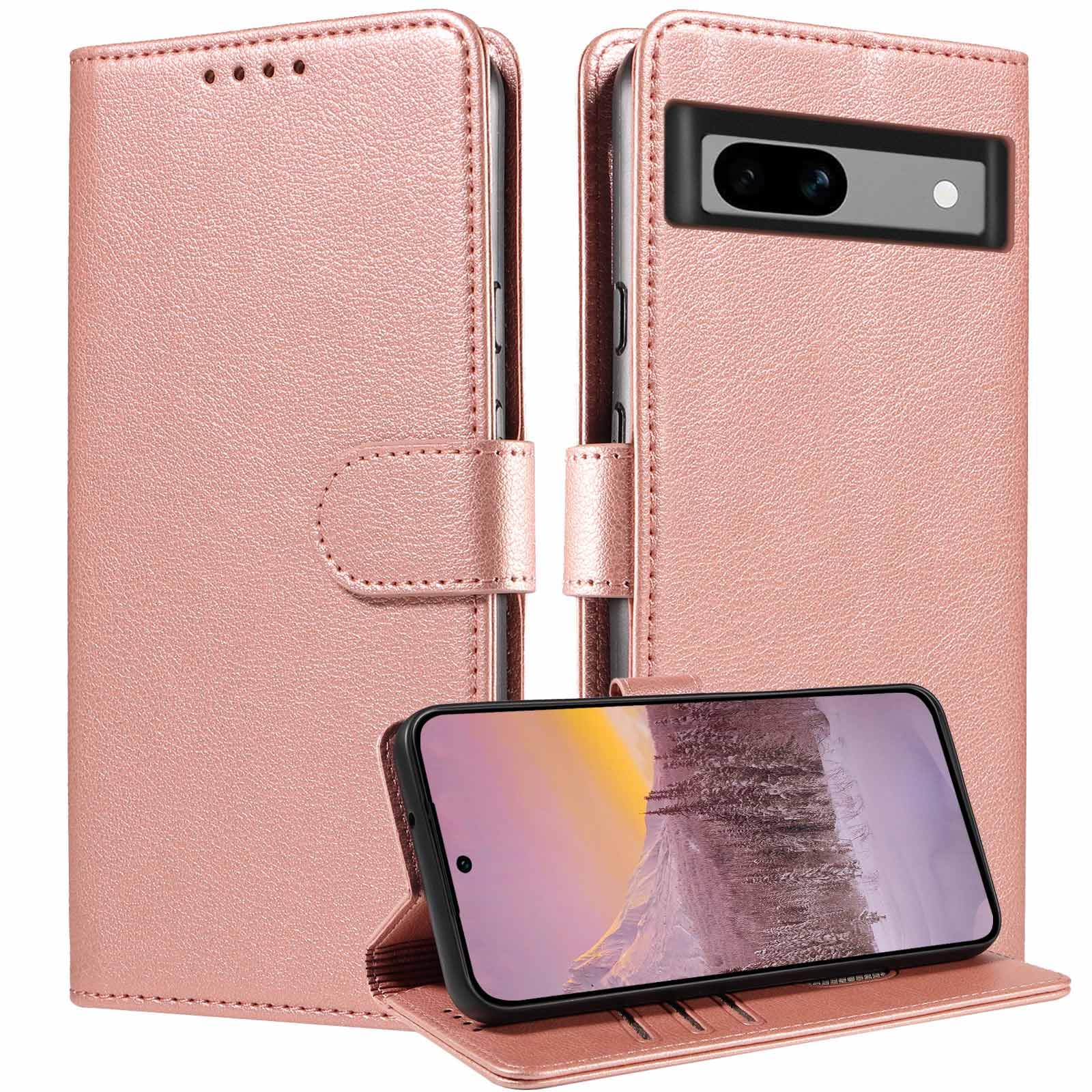 Amazon.com: JanCalm for Pixel 7a Wallet Case,[RFID-Blocking Card Holder/Cash Slots][Stand ...