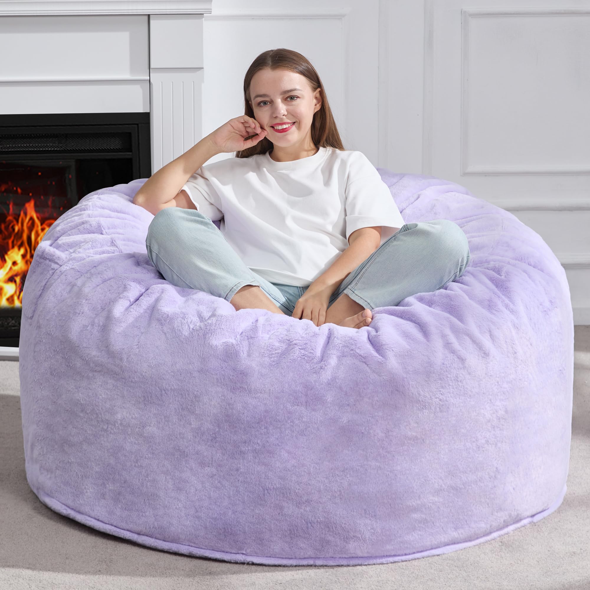 Amazon.com: Hobestluk 5ft Bean Bag Chairs for Adults Large Beanbag ...