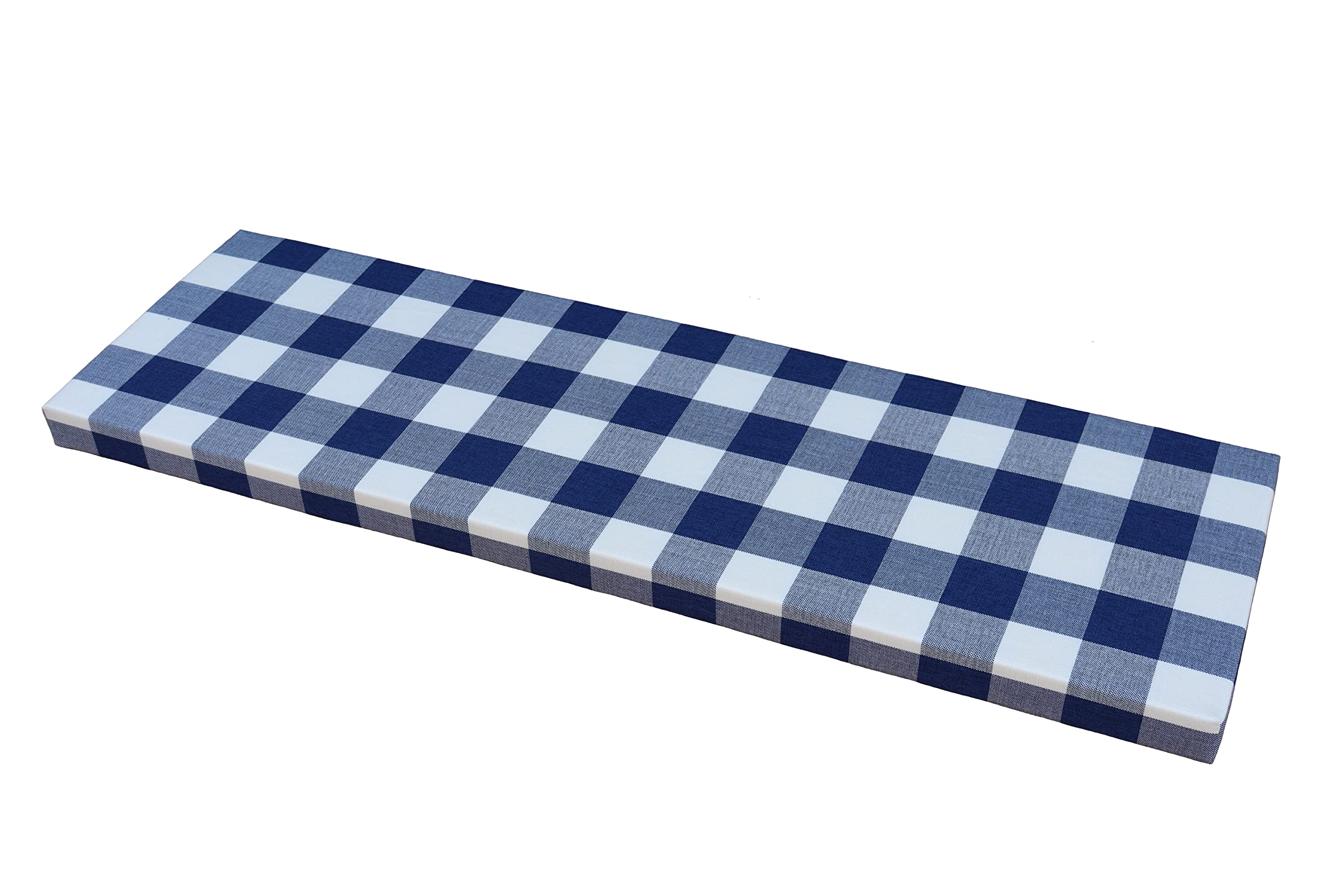 Amazon.com : Jininworl Custom Size Bench Cushion, Checkered Gingham ...