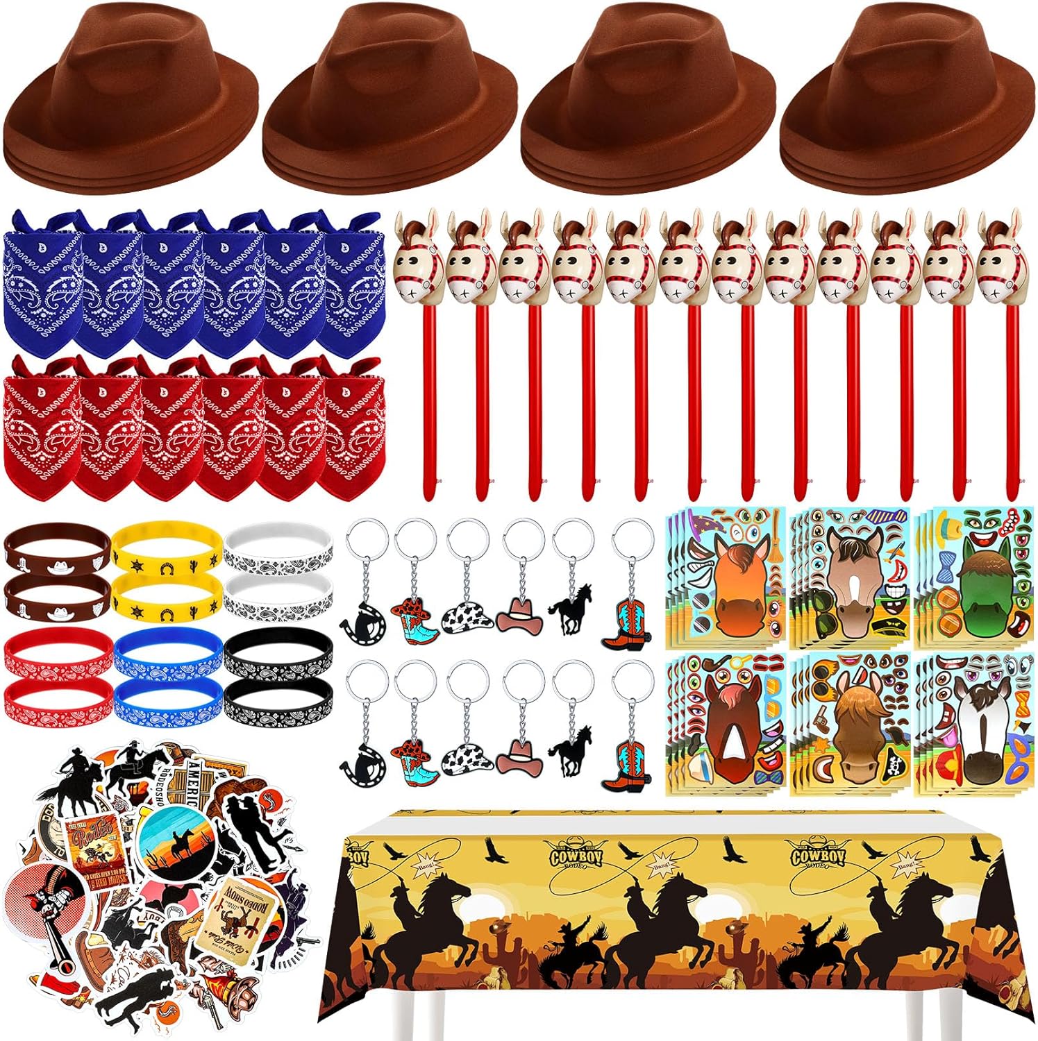 Amazon.com: Xtinmee 135 Pcs Western Cowboy Party Decorations, Cowboy ...