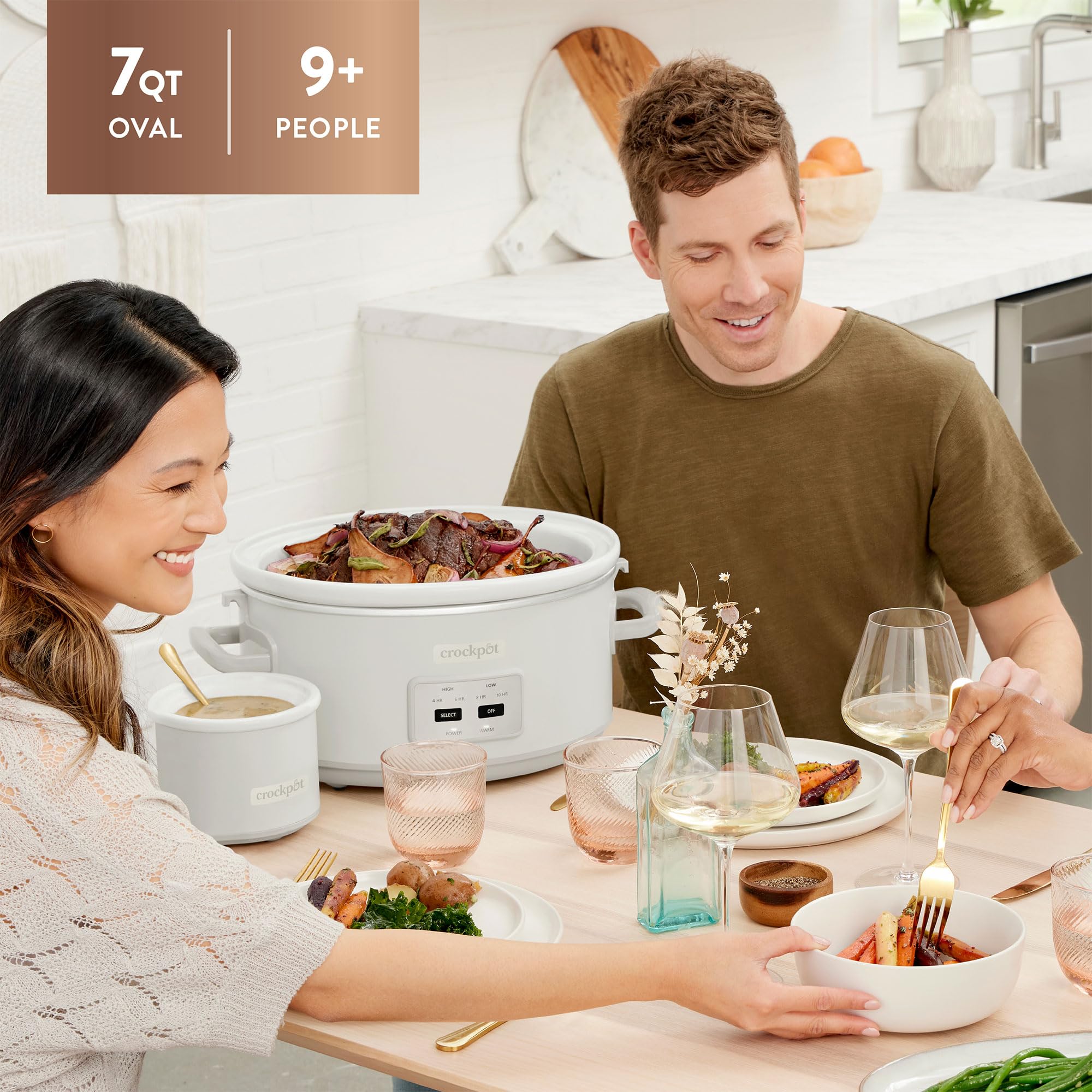 Crock-Pot 7 Quart Cook and Carry Slow Cooker with Touch Control, 4 Pre ...