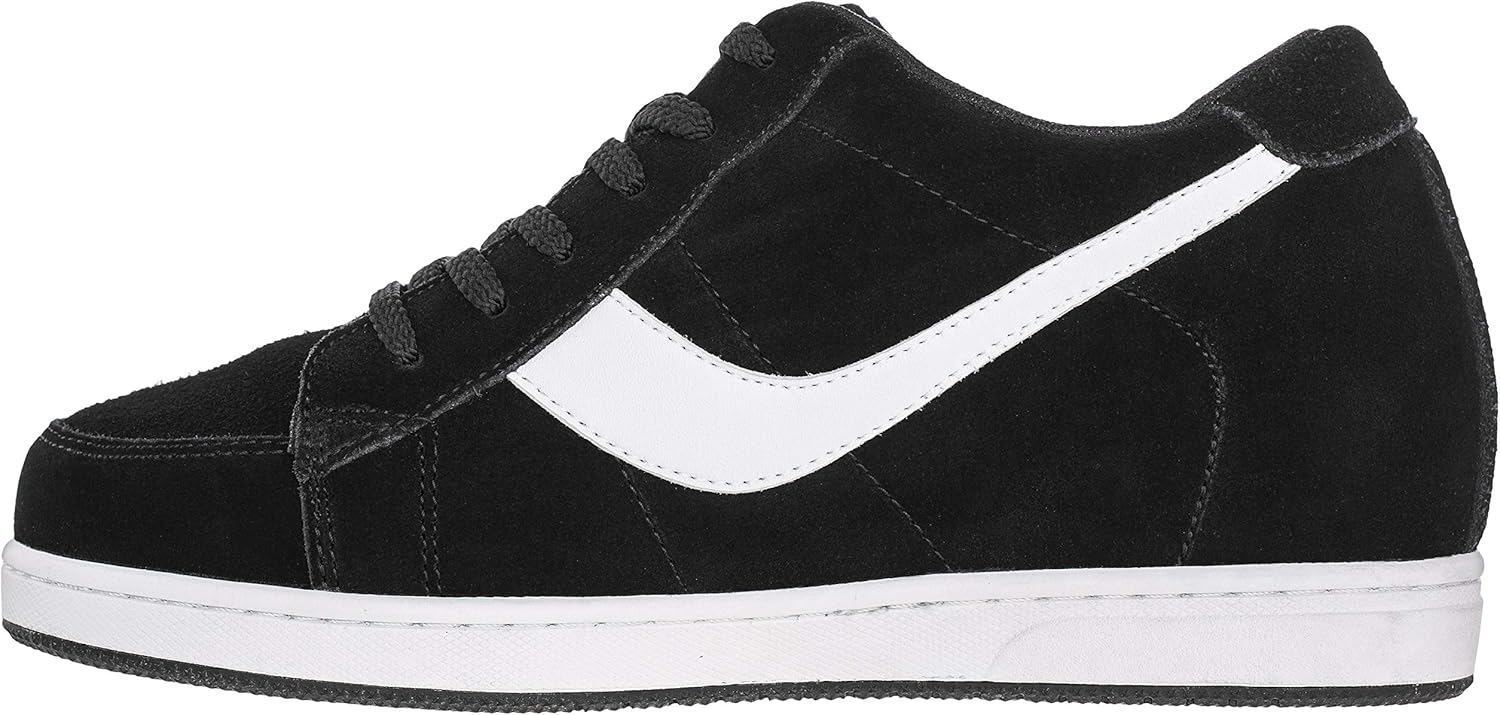 TOTO Men's Invisible Height Increasing Elevator Shoes - Lace-up Suede ...