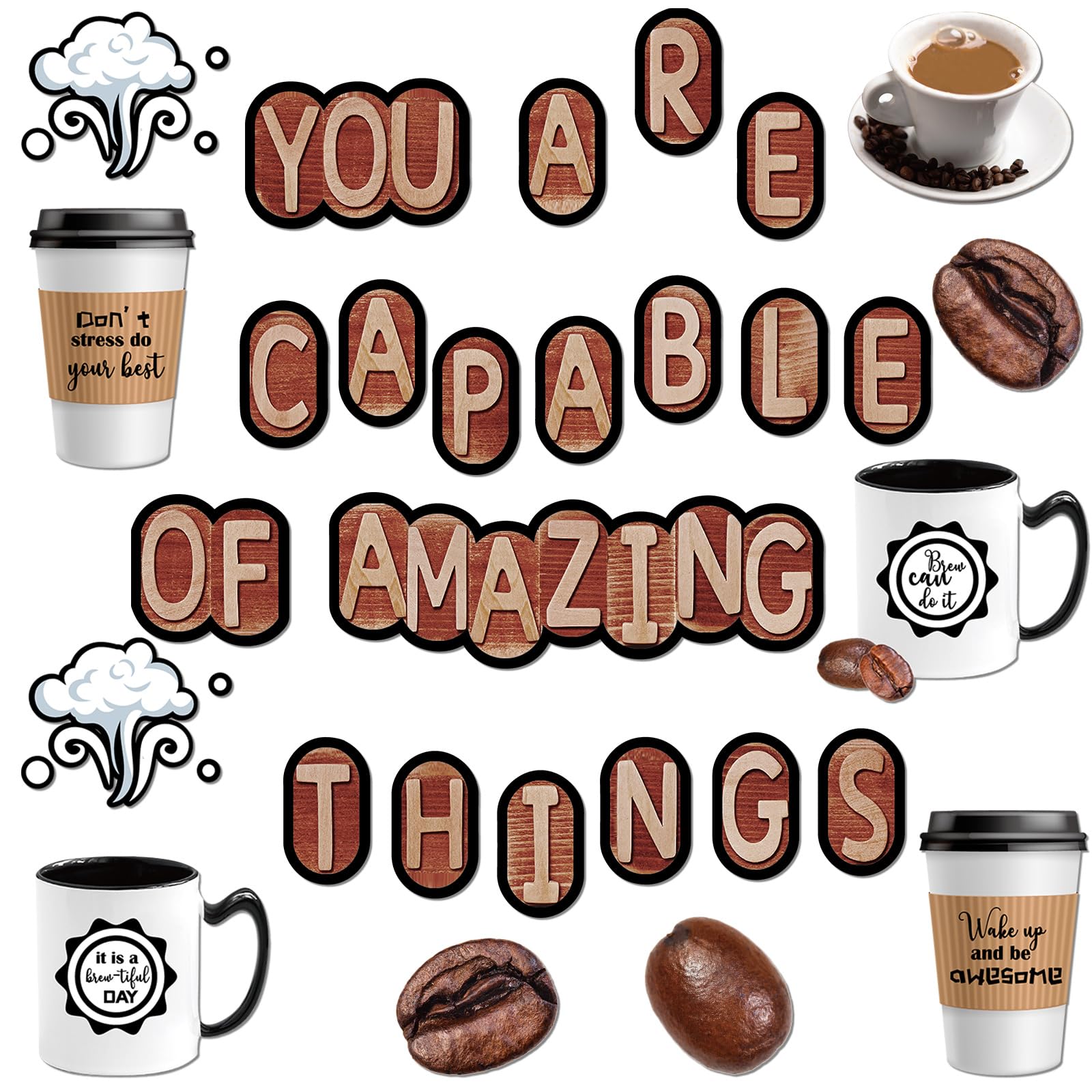 Snapklik.com : Teling 89 Pcs Industrial Cafe Bulletin Board Set ...