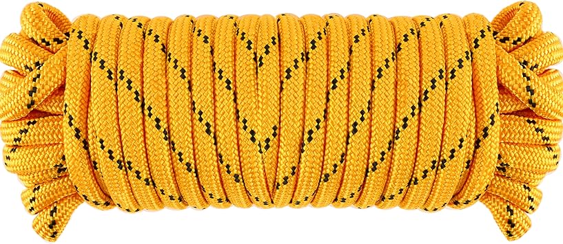 Wellmax Diamond Braid Nylon Rope, 3/8 in X 50 Foot, UV Resistant, High ...
