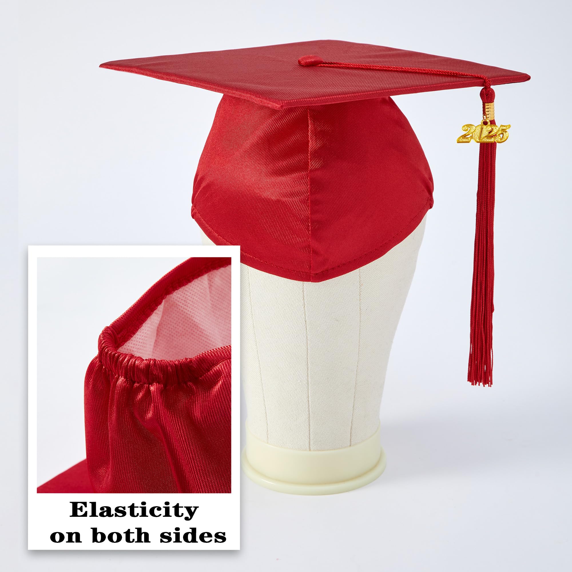 Snapklik.com : TngHui Preschool And Kindergarten Shiny Red Graduation Cap