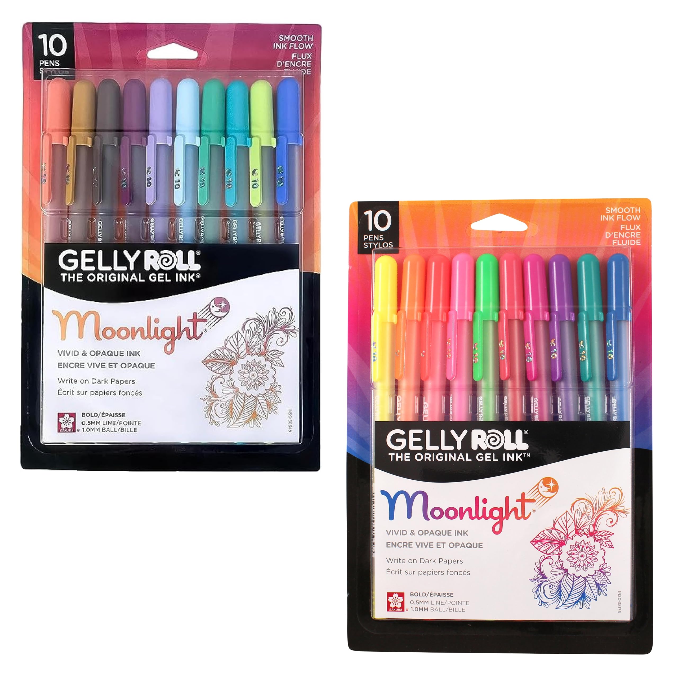Amazon.com: SAKURA Gelly Roll Moonlight Gel Pens - Opaque Earth & Jewel ...