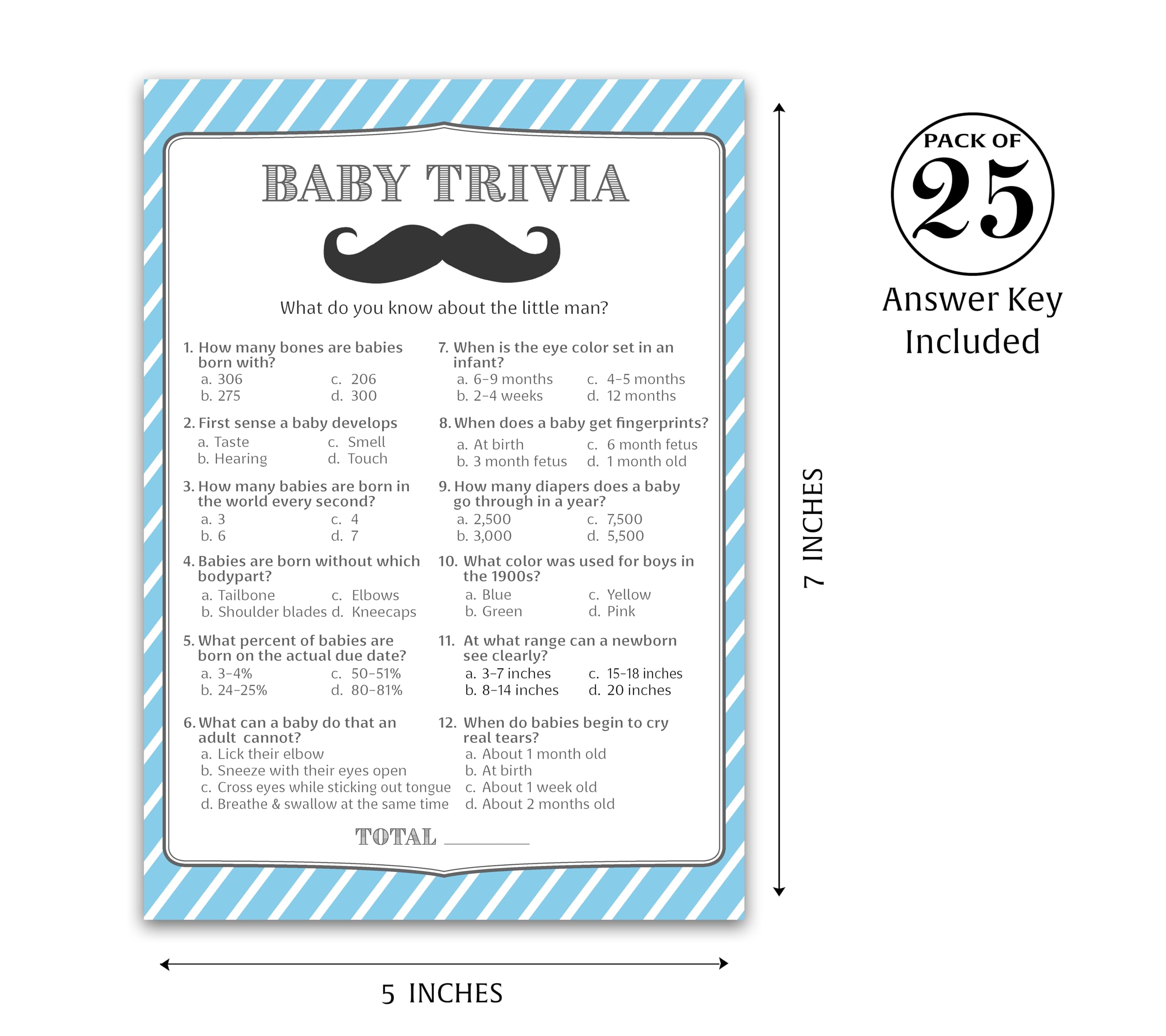 Downloadable Mustache Baby Shower