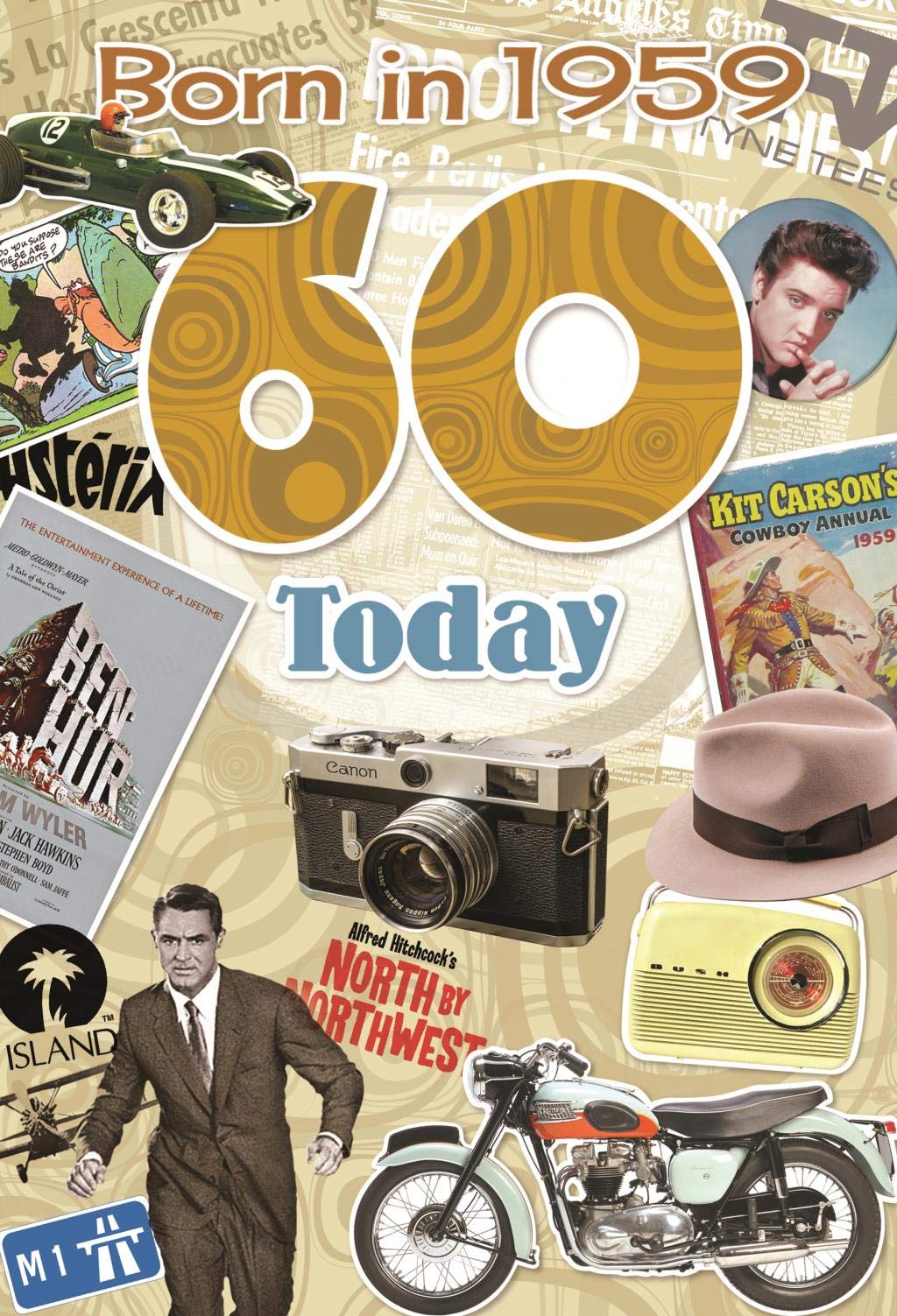 Buy 60th Birthday Card 1959 Year You Were Born Male Year Facts Inside ...