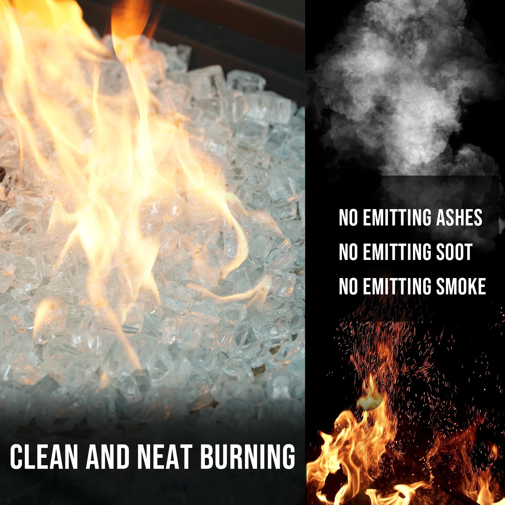 Snapklik.com : High Luster 10-Pound Regular Fire Glass For Fire Pit ...