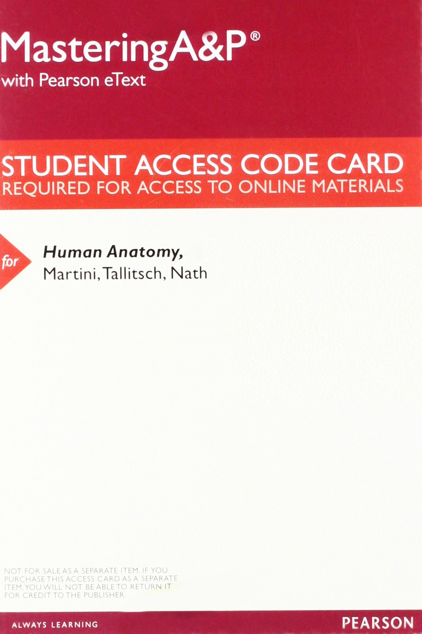 HUMAN ANATOMY-MASTERING A+P W/ETEXT: 9780134292335: Amazon.com: Books