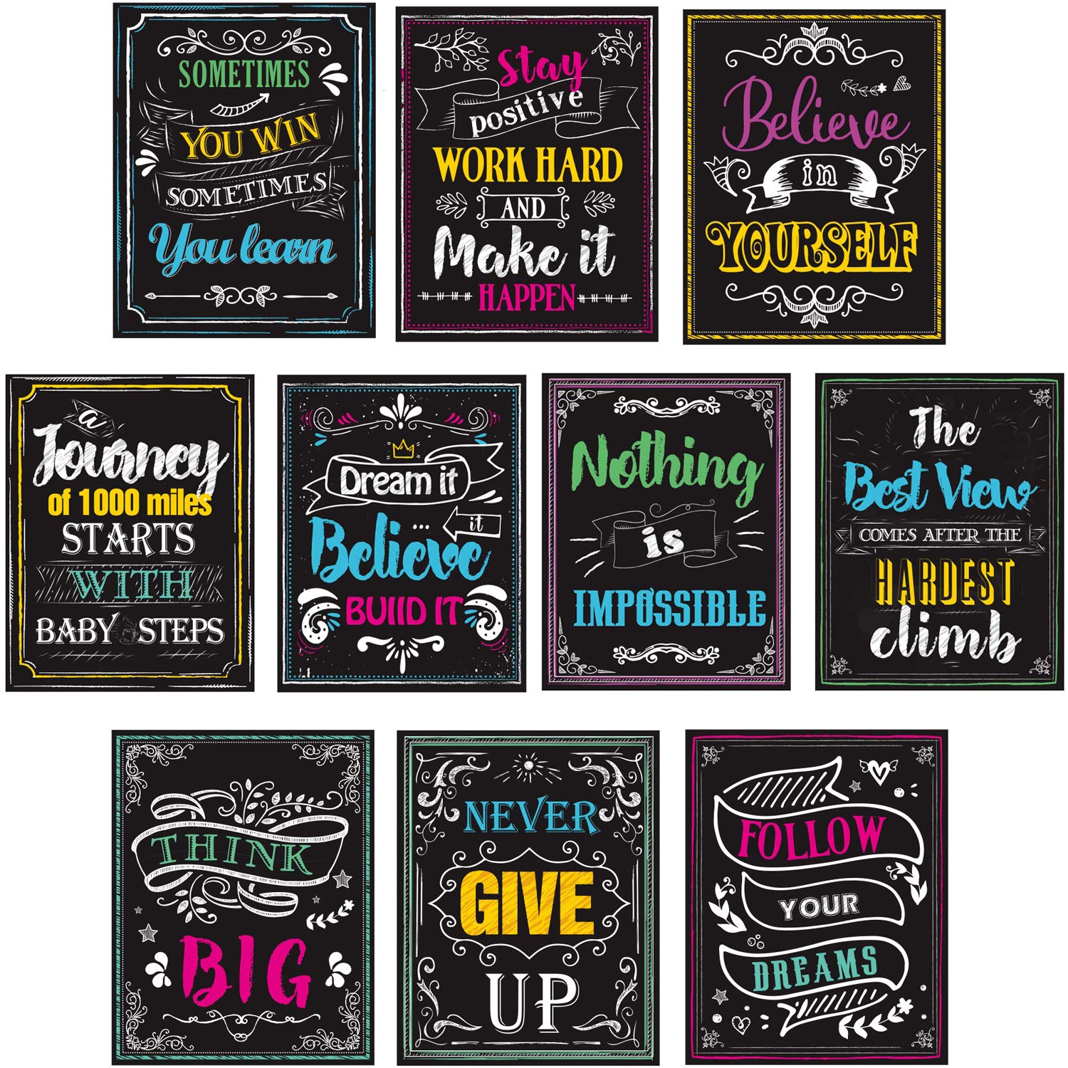 Motivational Posters For Classroom Inspirational Quotes Posters Wall ...