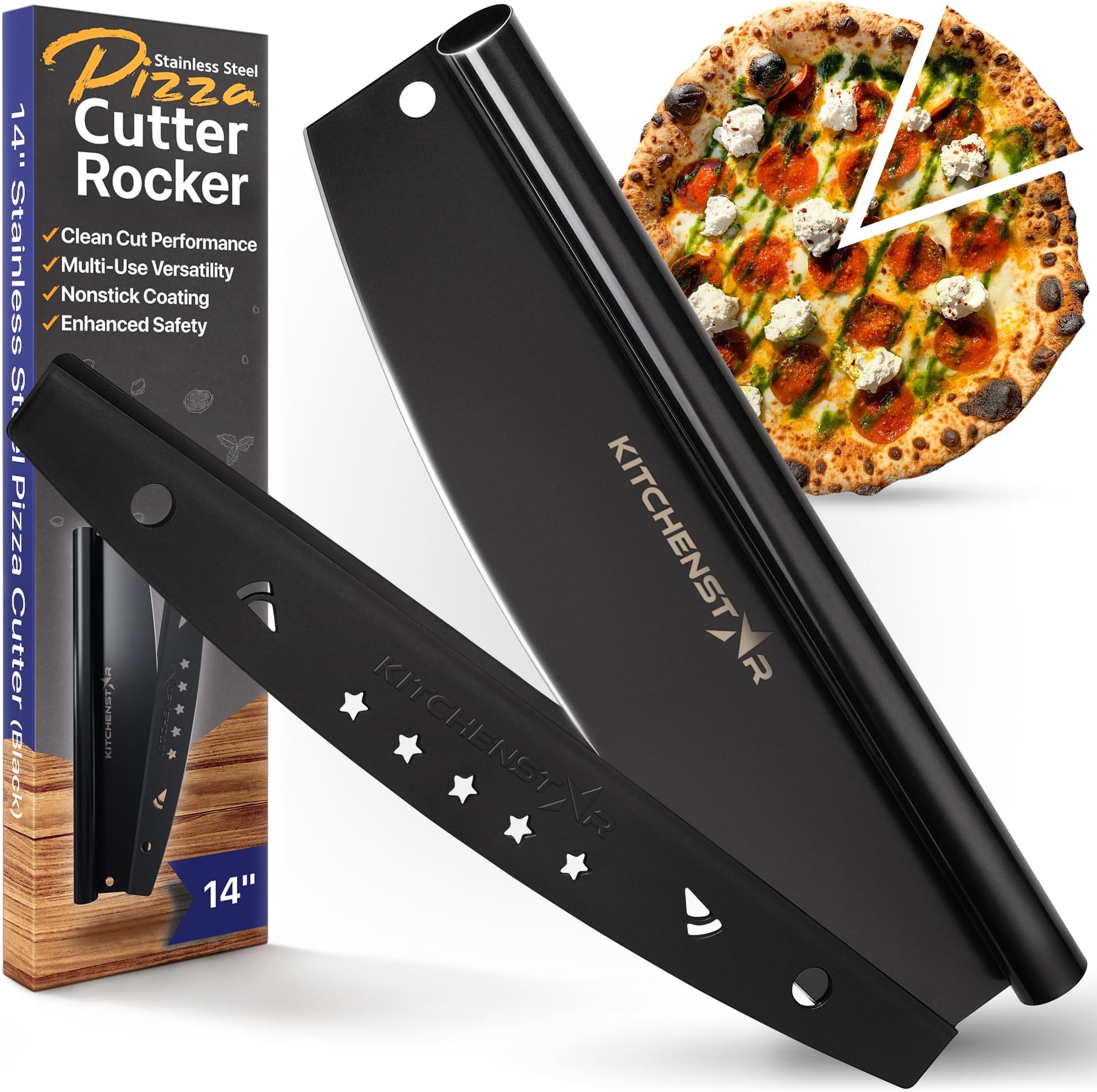 Amazon.com: 14" Pizza Cutter Rocker Blade by KitchenStar - Sharp ...