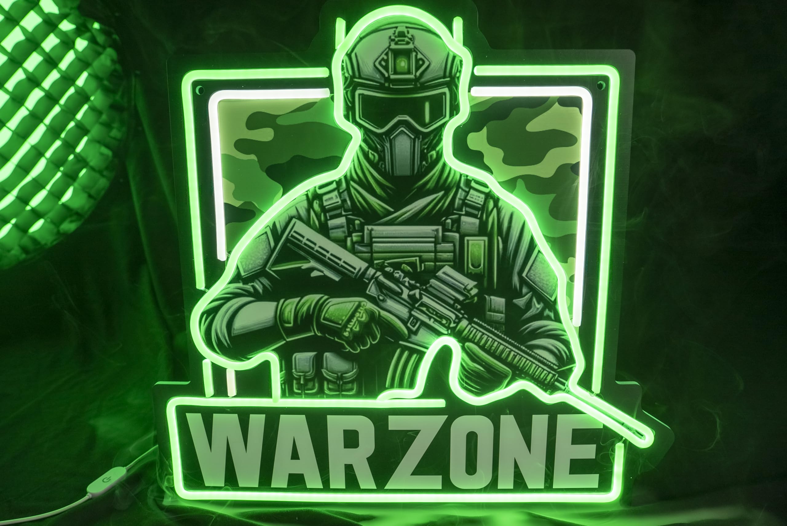 Amazon.com : NEONIX Soldier Warzone Gamer Neon Sign – LED Neon Signs ...