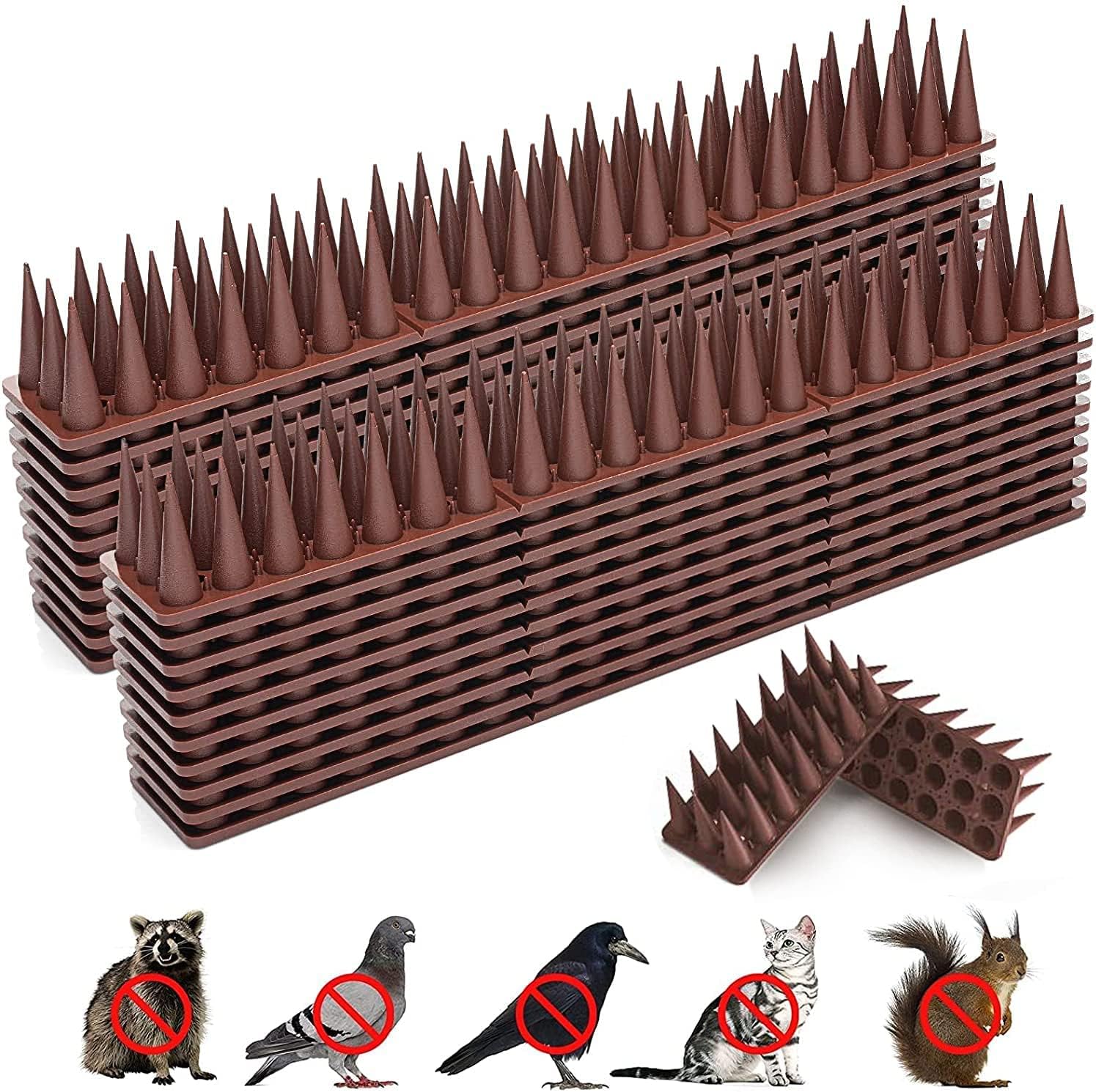 Amazon.com : Touri 24 Pack Clear Transparent PVC Bird Spikes Deterrent ...