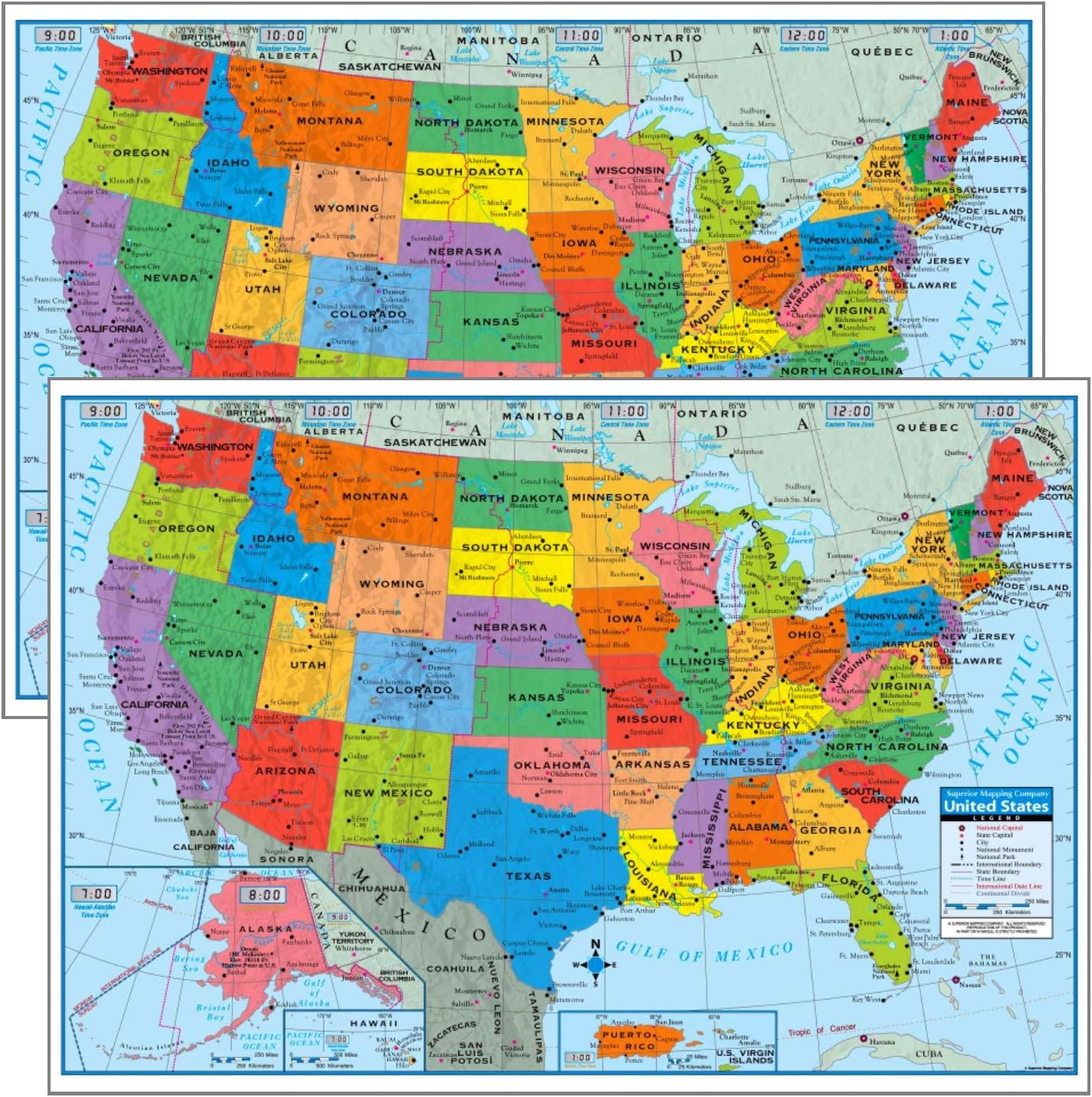 Amazon.com: Teaching Tree United States Wall Map - 40" x 28" : Office ...