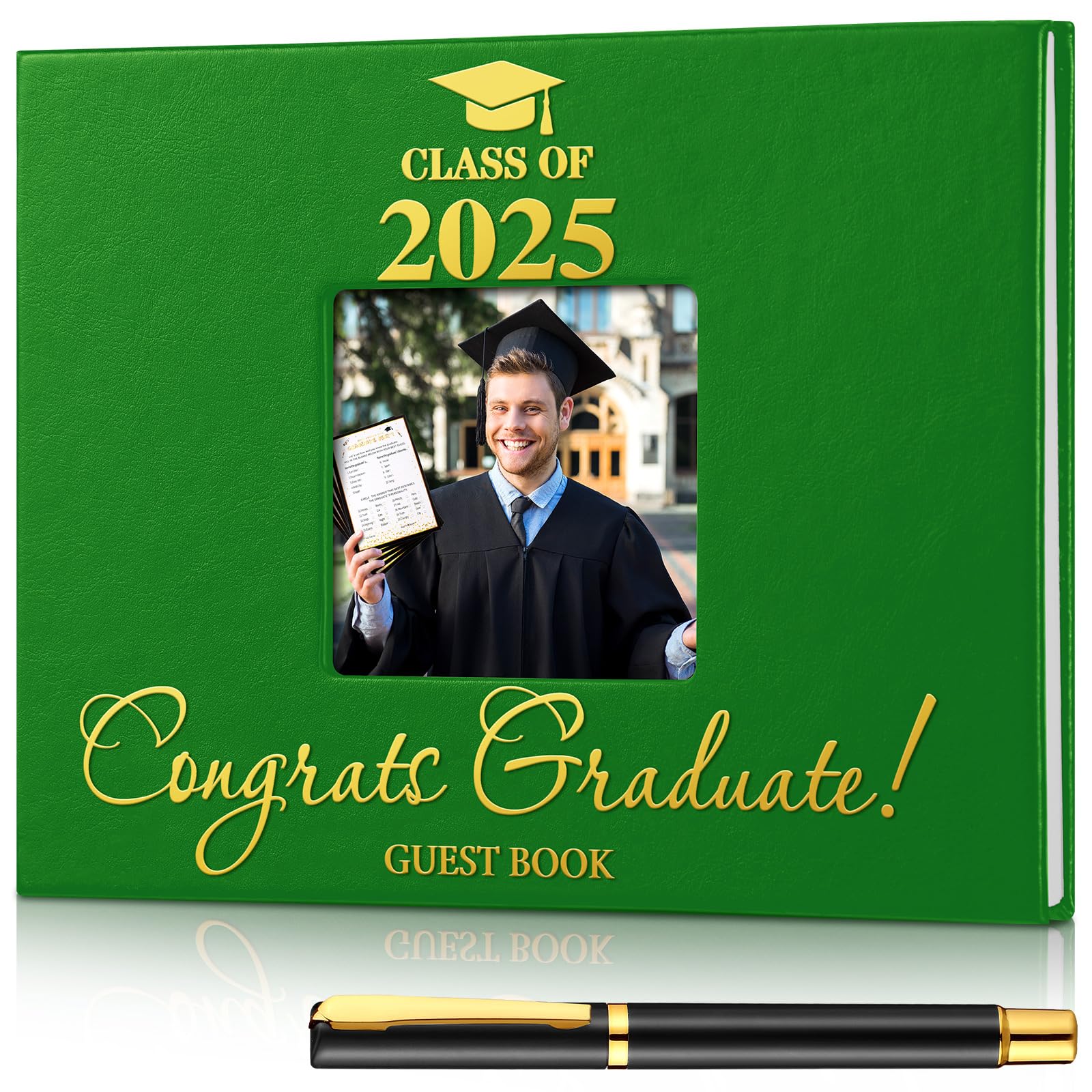 Amazon.com: Geyoga 2025 Graduation Guest Book with Pen Graduation Guest ...