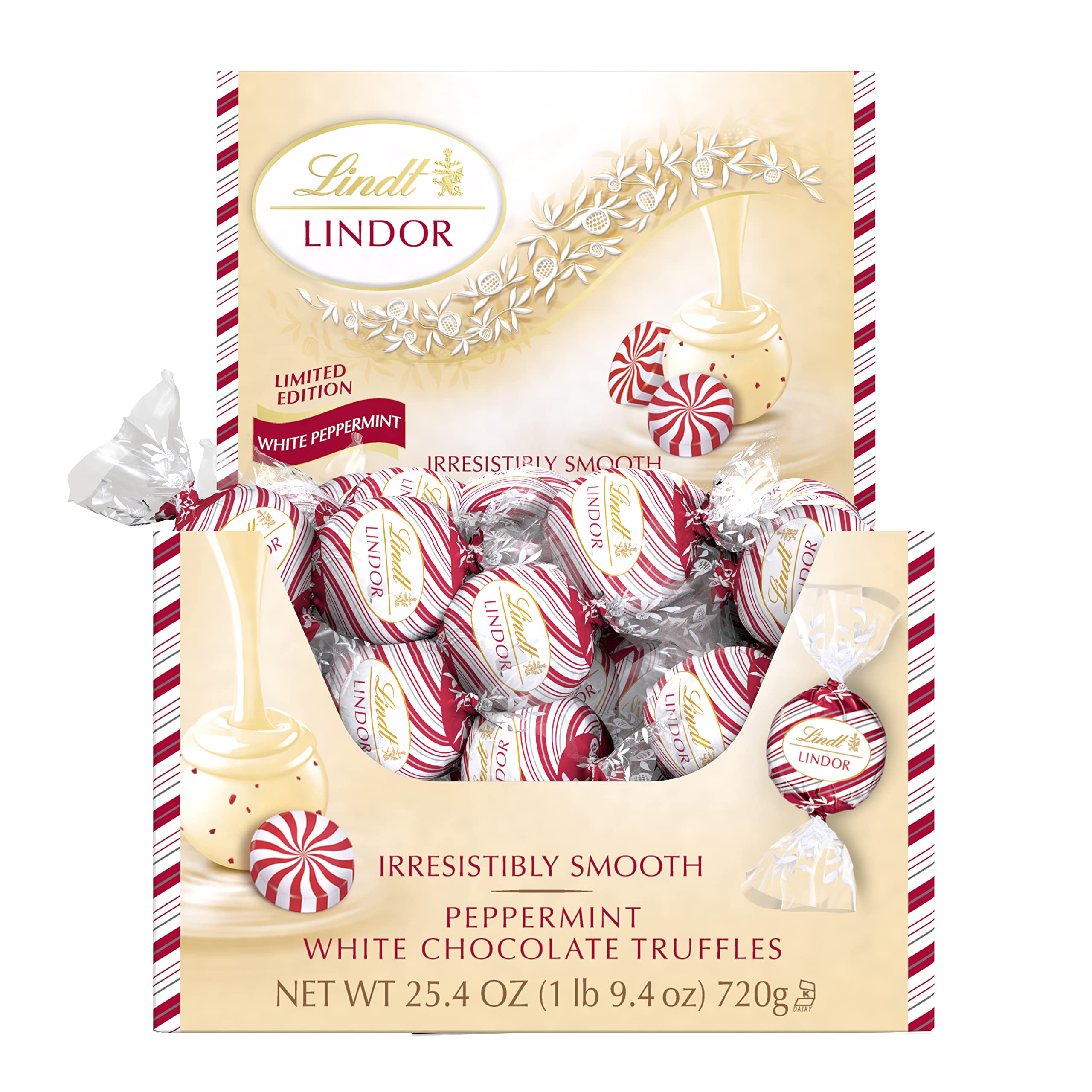 Snapklik.com : Lindt LINDOR Holiday White Chocolate Peppermint Candy ...