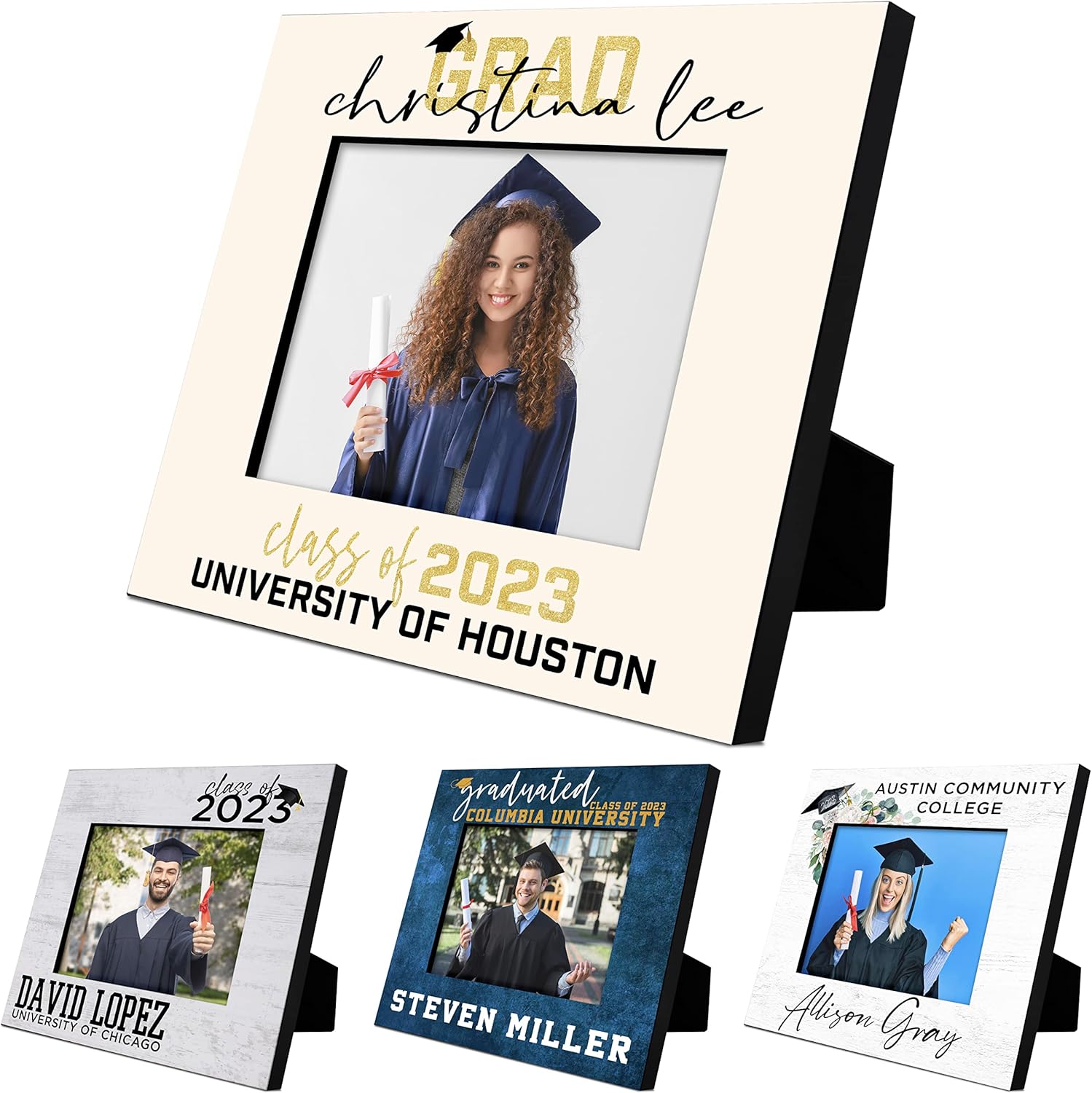 Amazon.com - Personalized Graduation Picture Frame w/ Name, School ...