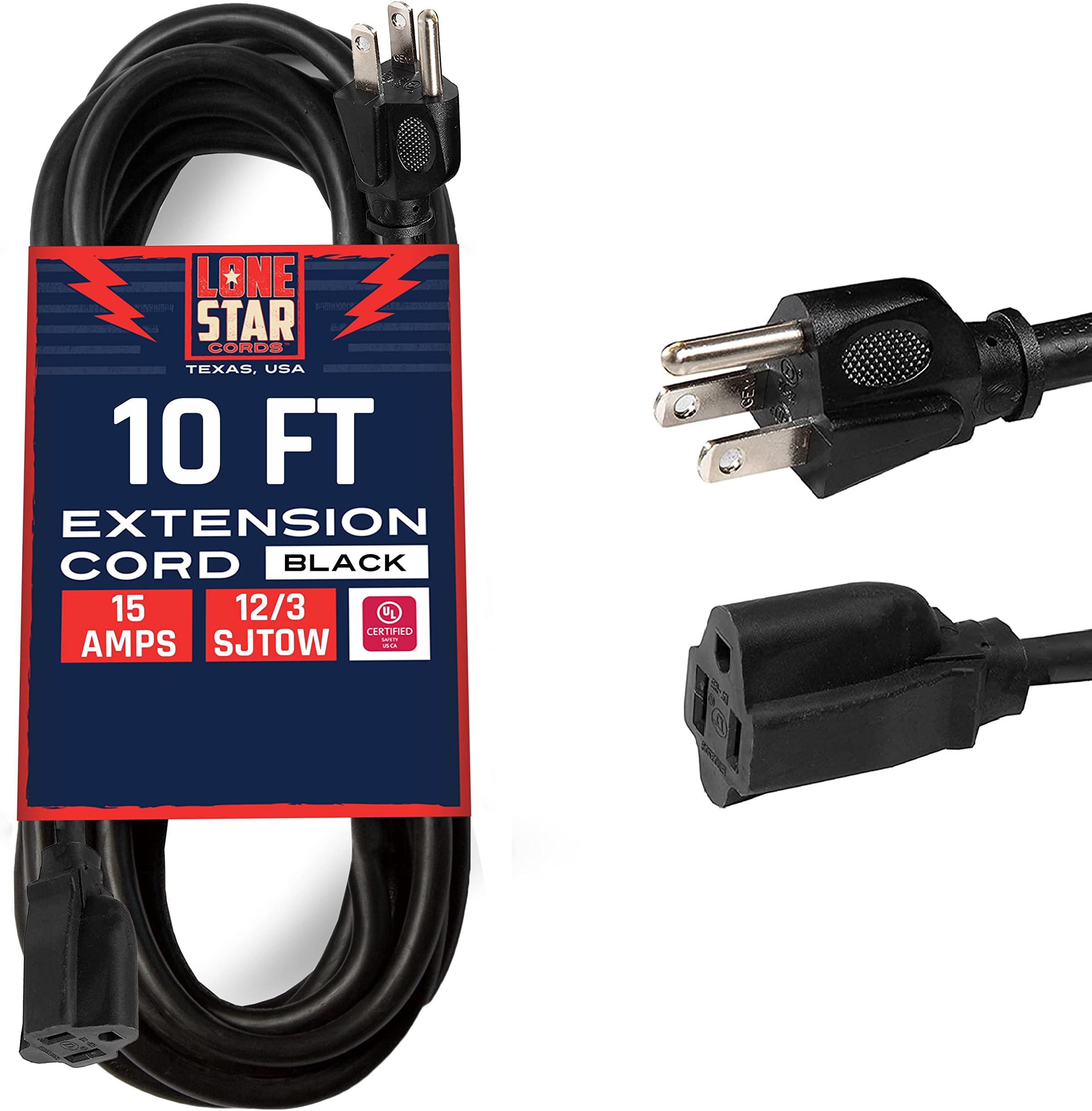 Amazon.com: 10ft (3M) 14AWG Heavy Duty (Power Extension Cord) Power ...