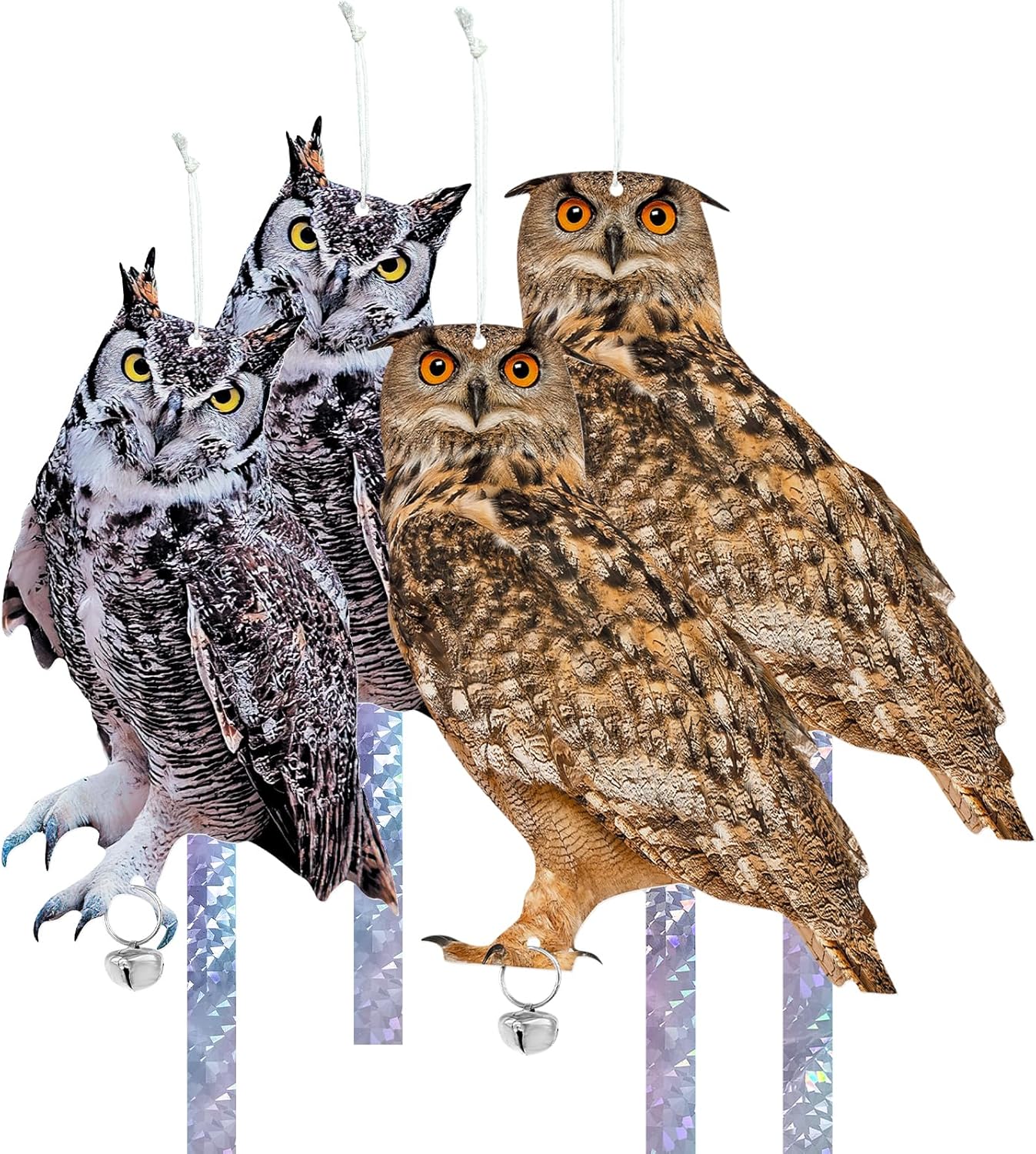 Amazon.com : Vicsiyi Owls to Keep Birds Away, 4 Pack Fake Owls with ...