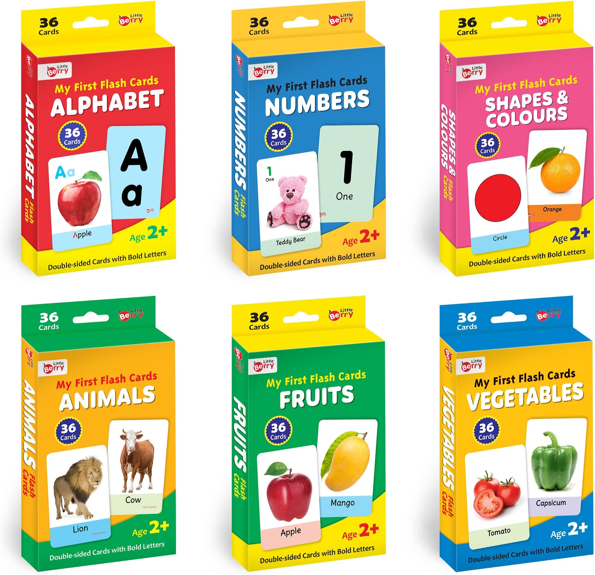Buy Little Berry My First Flash Cards for 2-6 Years Kids 216 Cards ...