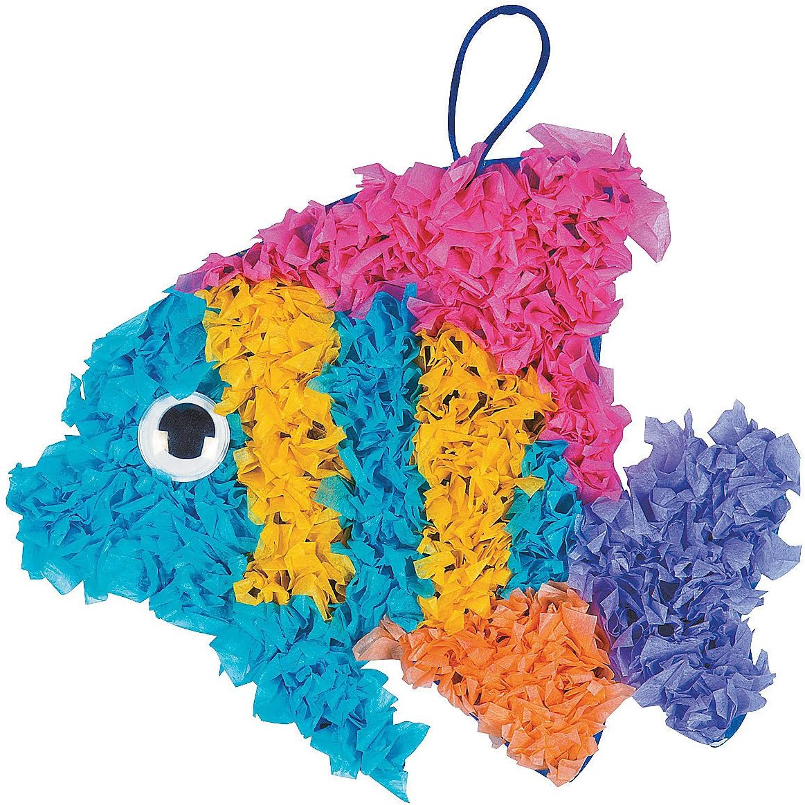 Amazon.com: Fun Express Crinkle Tissue Tropical Fish Craft Kit - Makes ...