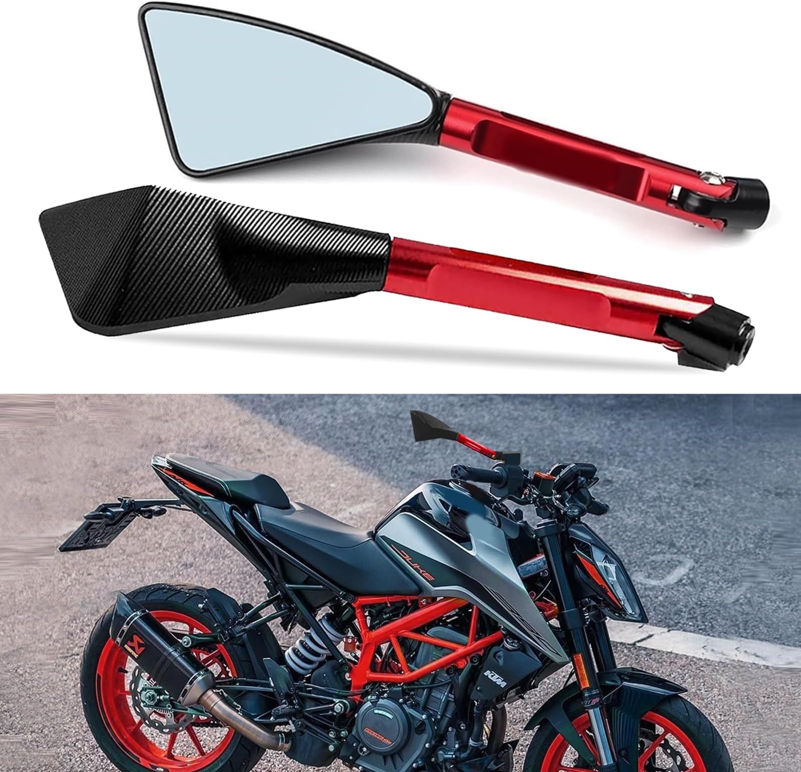 Amazon.com: M8 M10 CNC Motorcycle Rearview Side Mirrors Compatible With ...