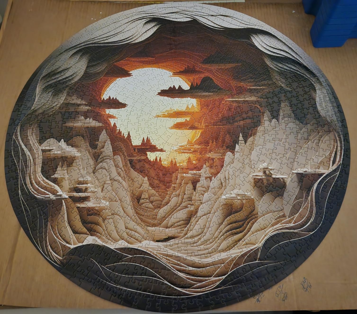 Amazon.com: Bgraamiens Puzzle-Dawn- 3D Visual Dawn Inside a Cave 1000 ...
