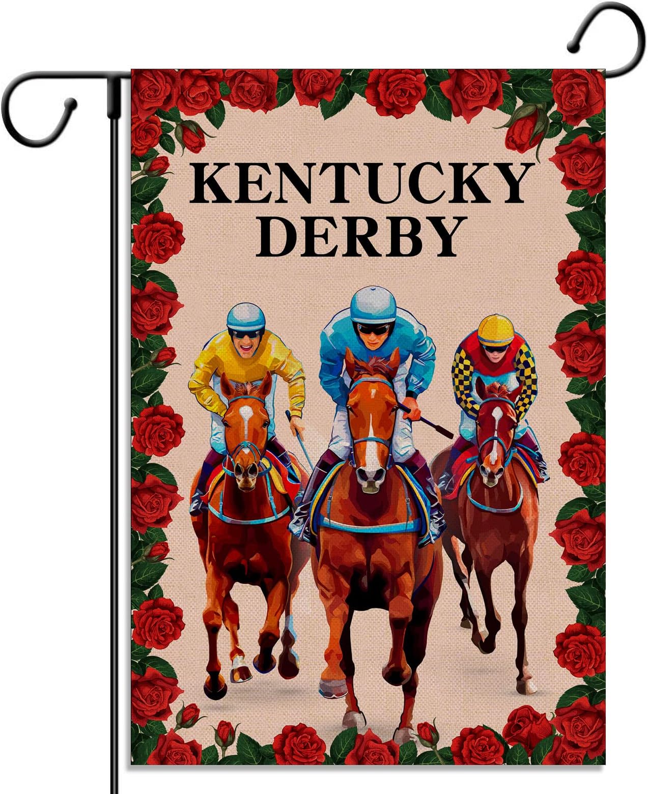 Amazon.com : Sunwer Kentucky Derby Fence Banner Churchill Downs Run for ...