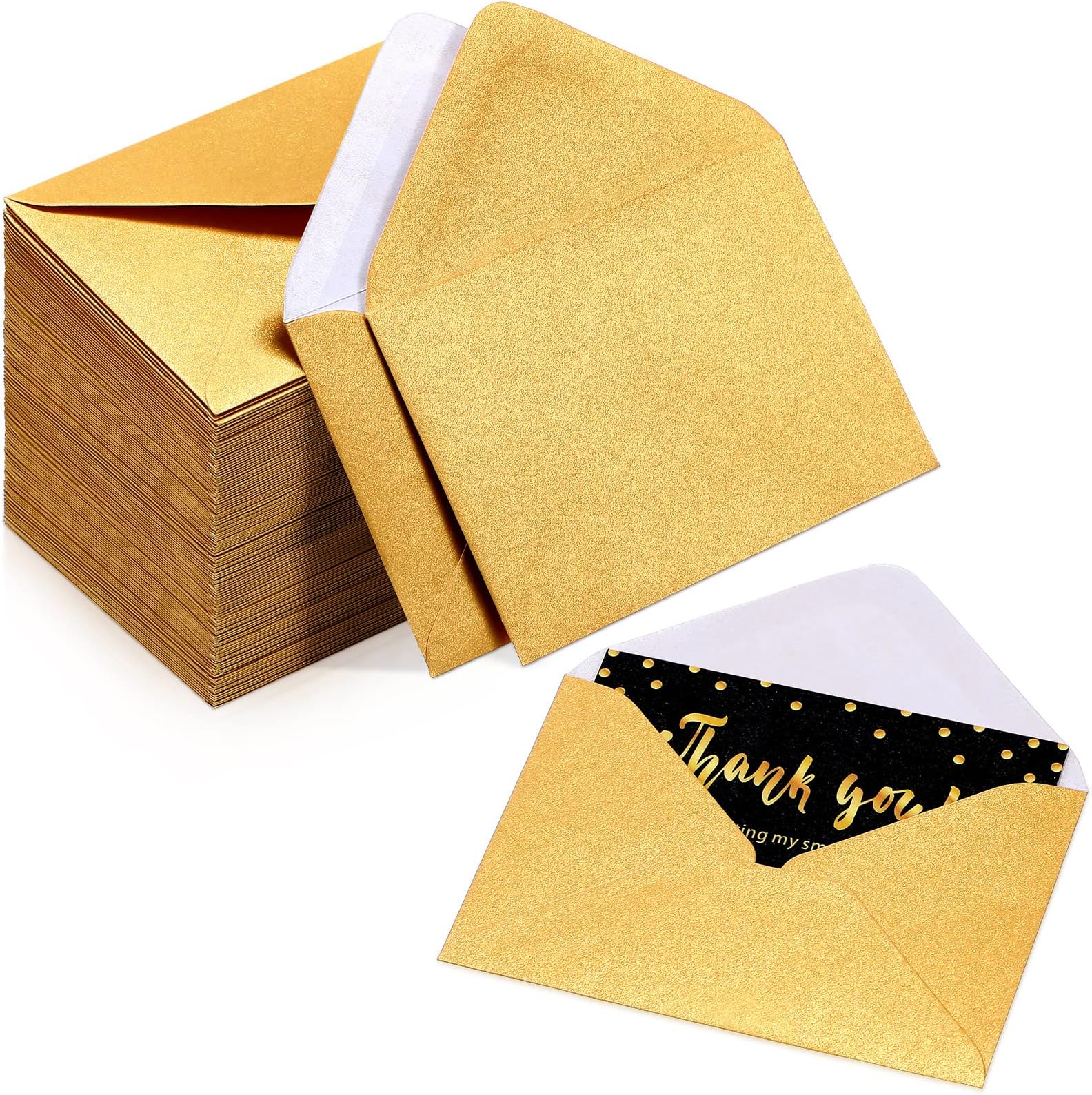 Amazon.com : Outus 400 Pcs Bulk Gift Card Envelopes Mini Metallic ...