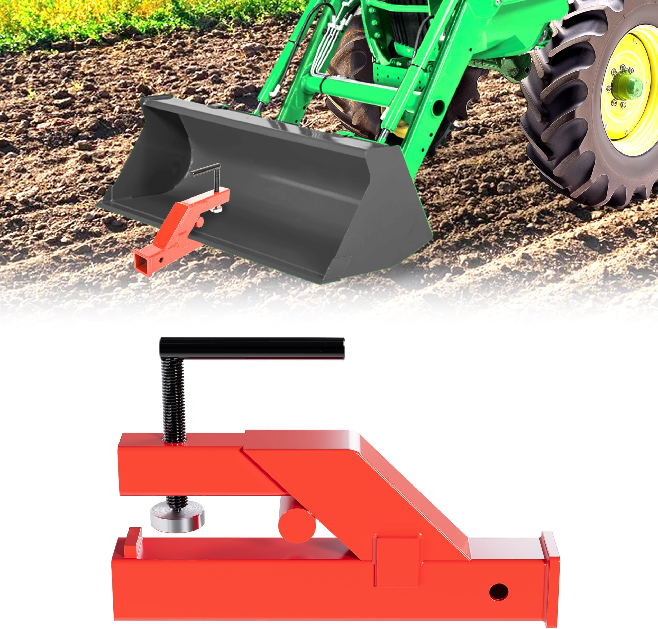 Amazon.com: 2025 Upgraded Red Tractor Bucket Hitch Receiver with Non ...