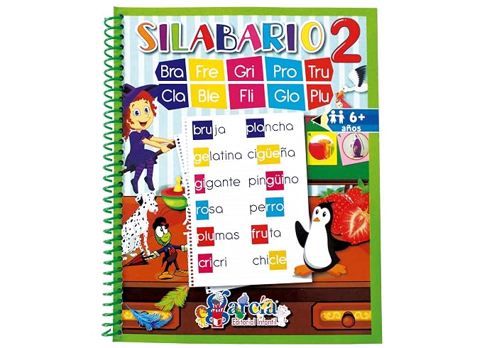 Editorial Garcia - Silabario 2 con espiral - Libro de sílabas para ...