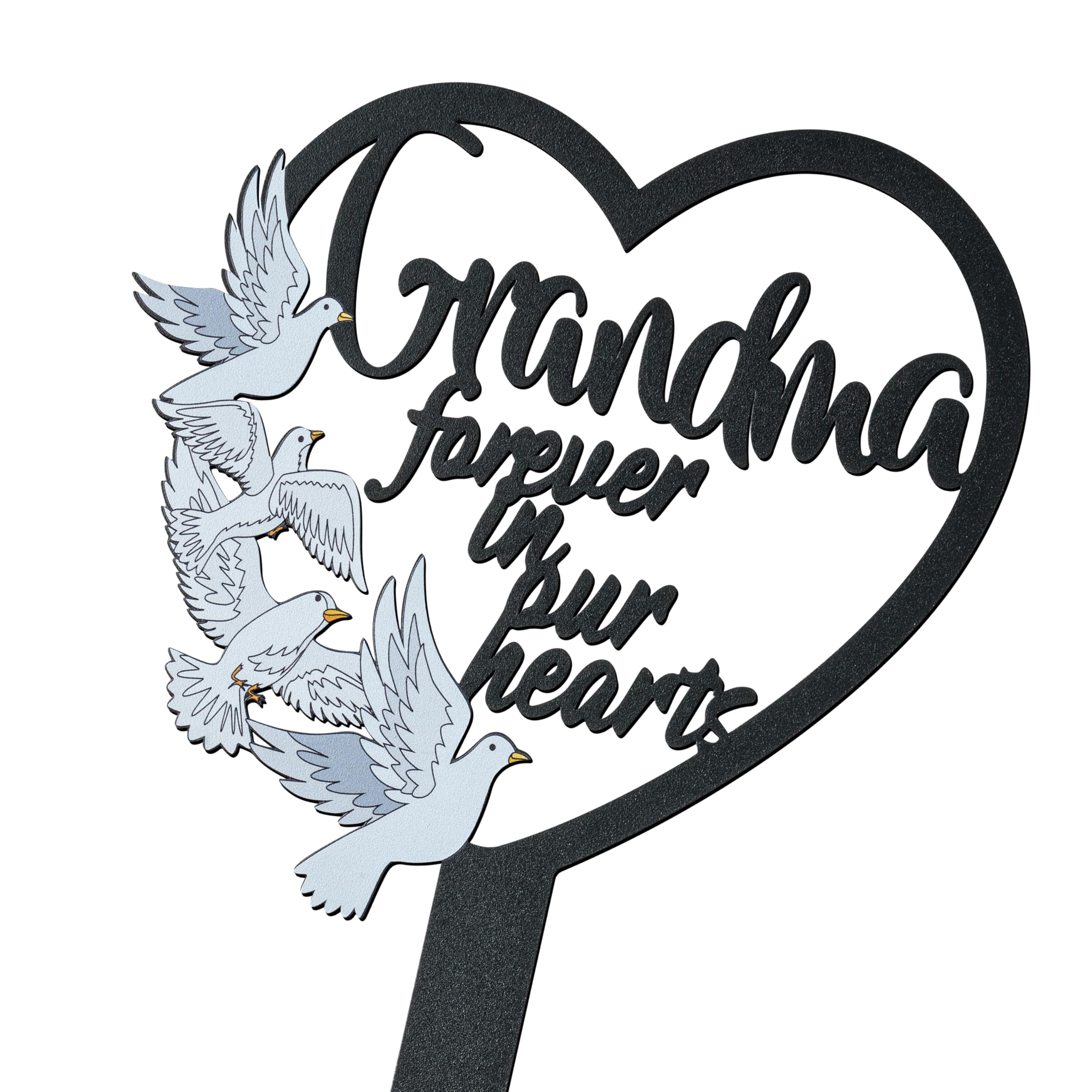 Amazon.com: BUoonyer Stake Graves Cemetery Decorations - Grandma Metal ...